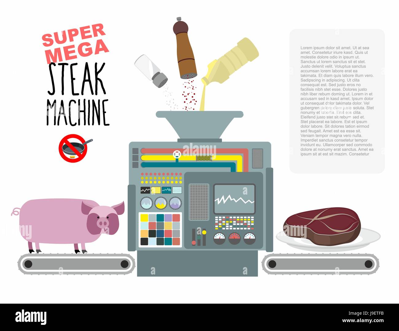 Floating butcher Stock Vector Images - Alamy