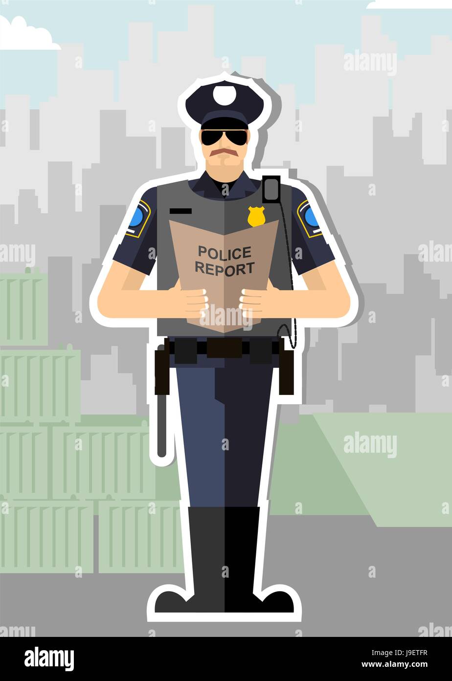 Police officer handcuffs service Stock Vector Images - Alamy