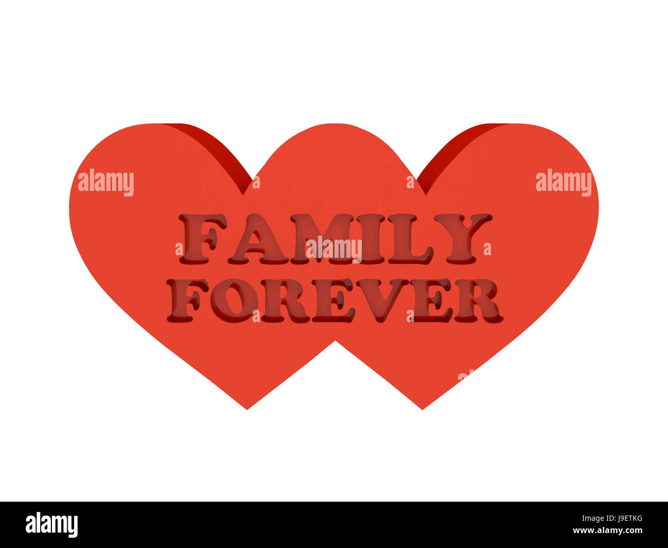 Illustration family inside heart shape hi-res stock photography and ...
