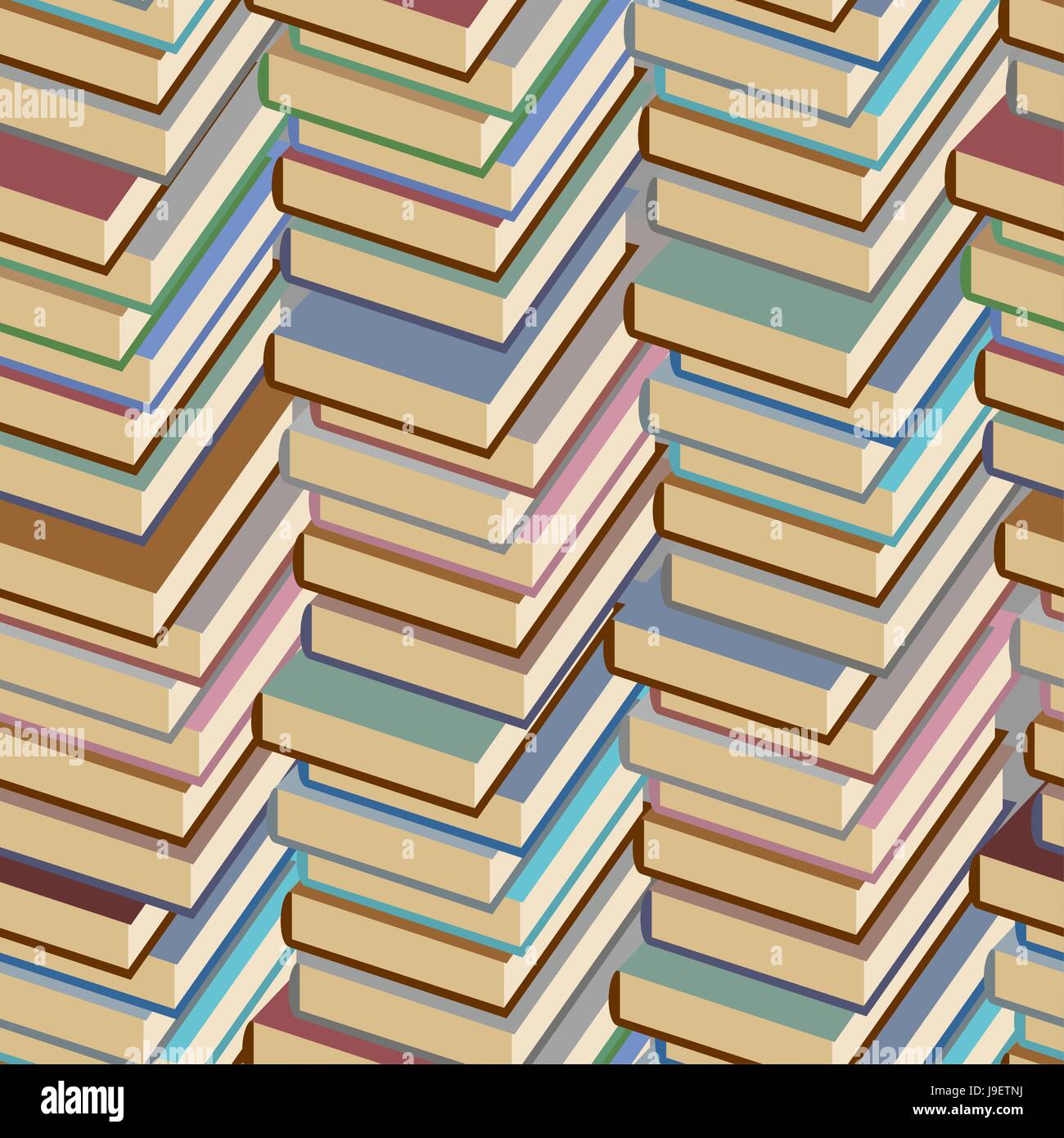 Stack of books seamless pattern. Vector background Stock Vector Image ...