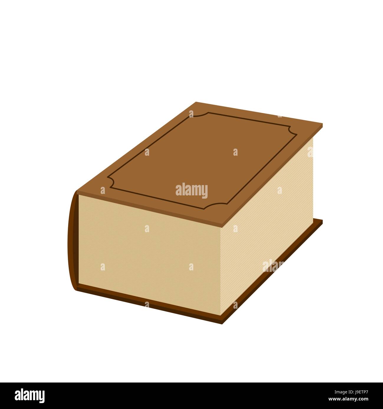 Big fat old book on a white background. Vector illustration Stock ...