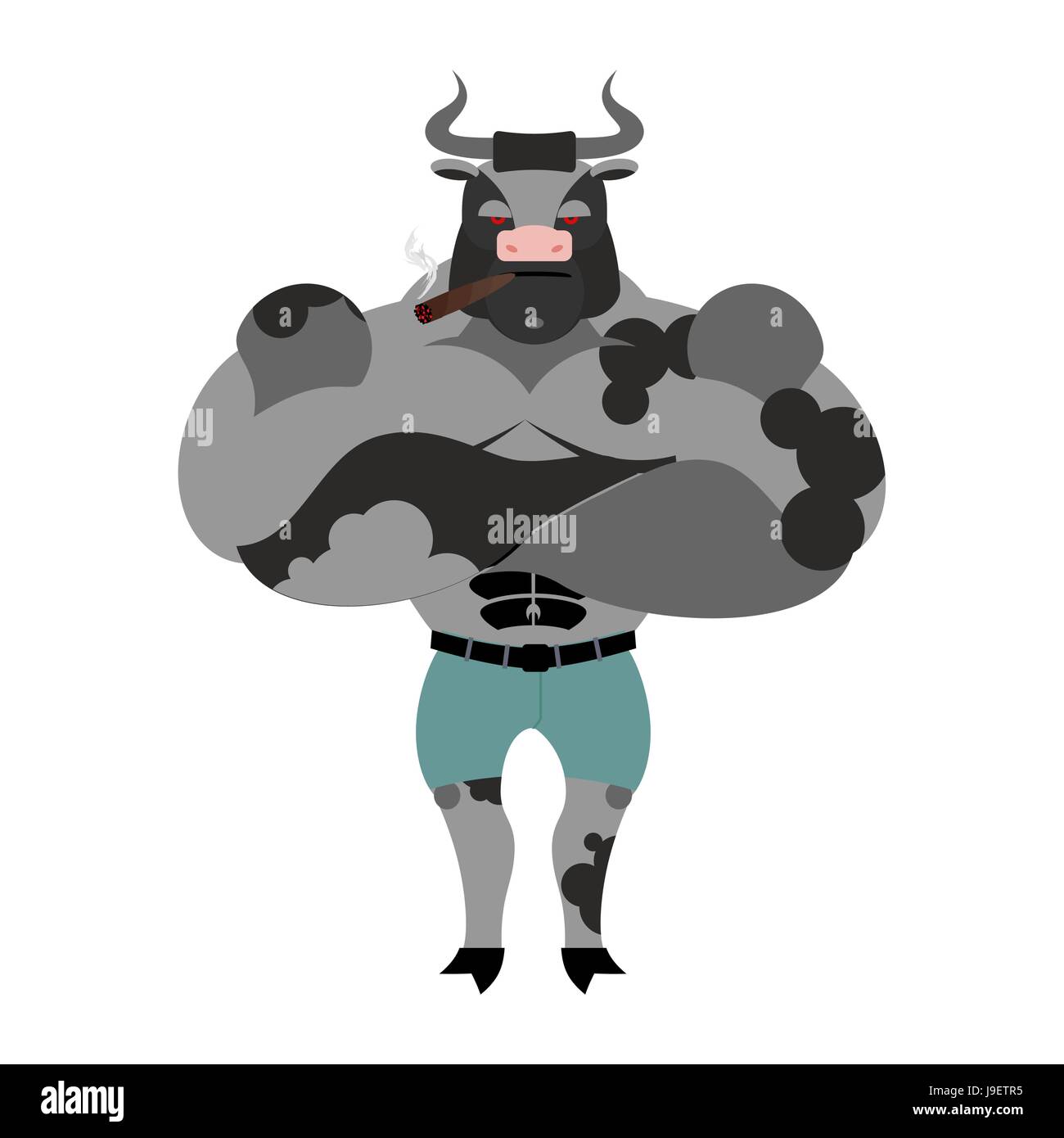 Muscular buffalo Stock Vector Images - Alamy