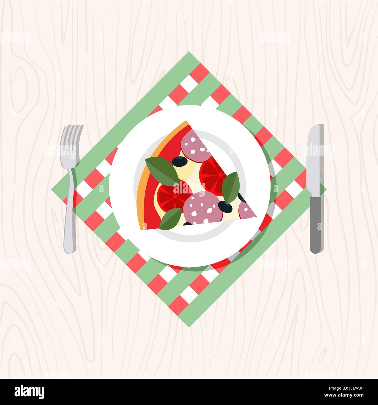 Overhead view on plate Stock Vector Images - Alamy