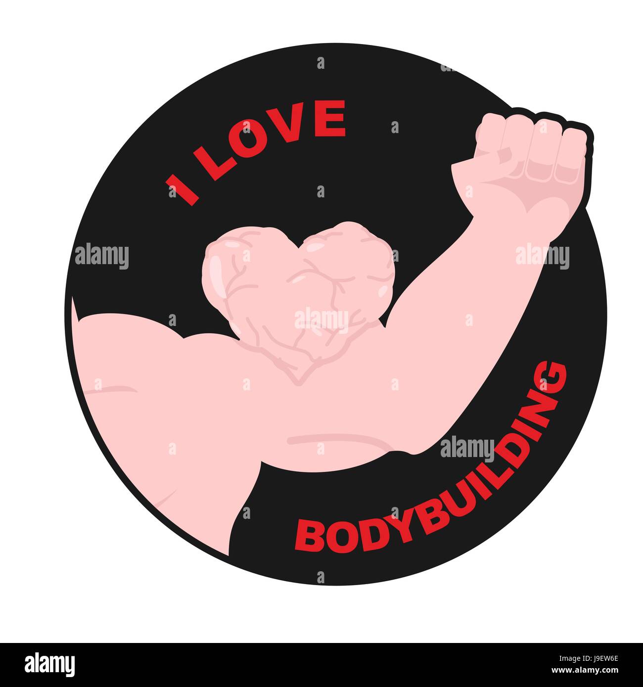 I love bodybuilding. Muscle biceps sweetheart. Hand athlete with huge ...