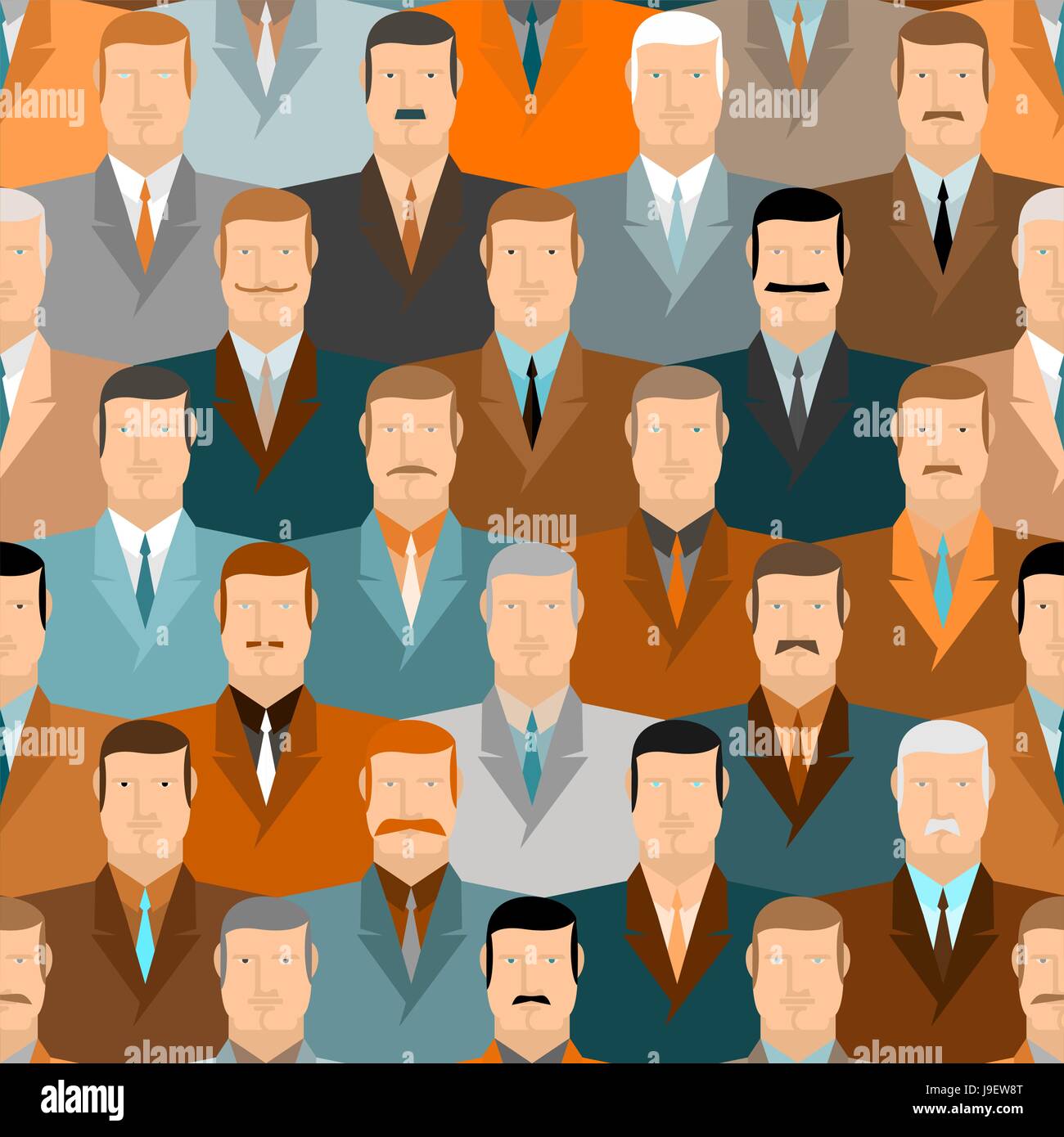 Man seamless pattern. People vintage colors Stock Vector Image & Art ...