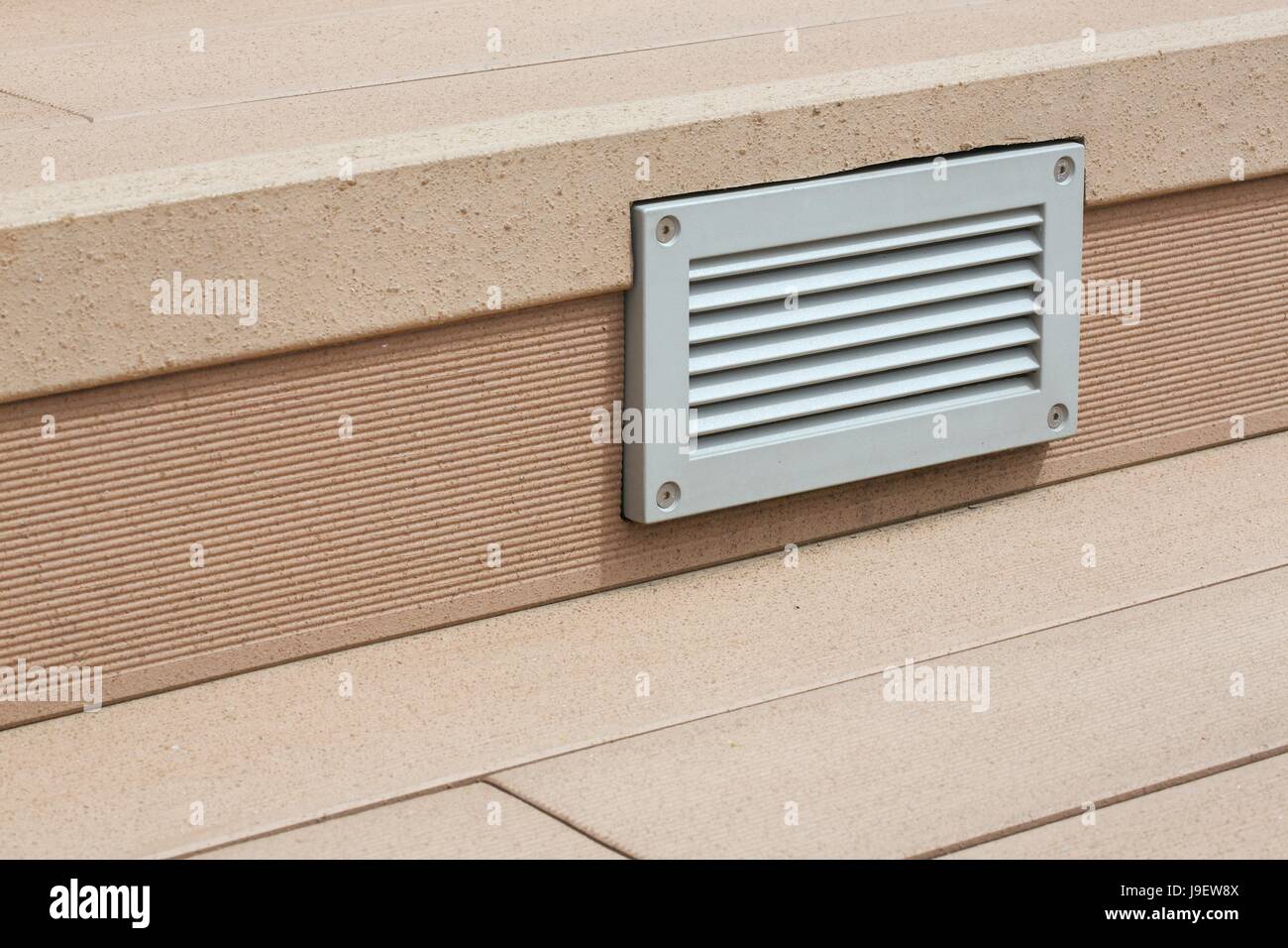 Ventilation grate in the steps on the terrace of a hotel Stock Photo ...