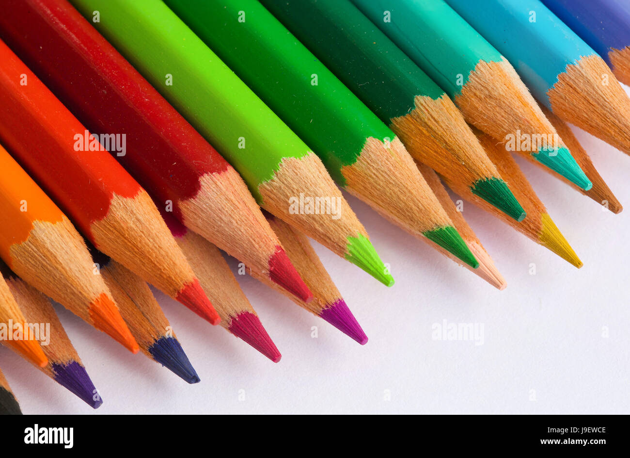 Sharpened colorful pencils.Closeup Stock Photo - Alamy