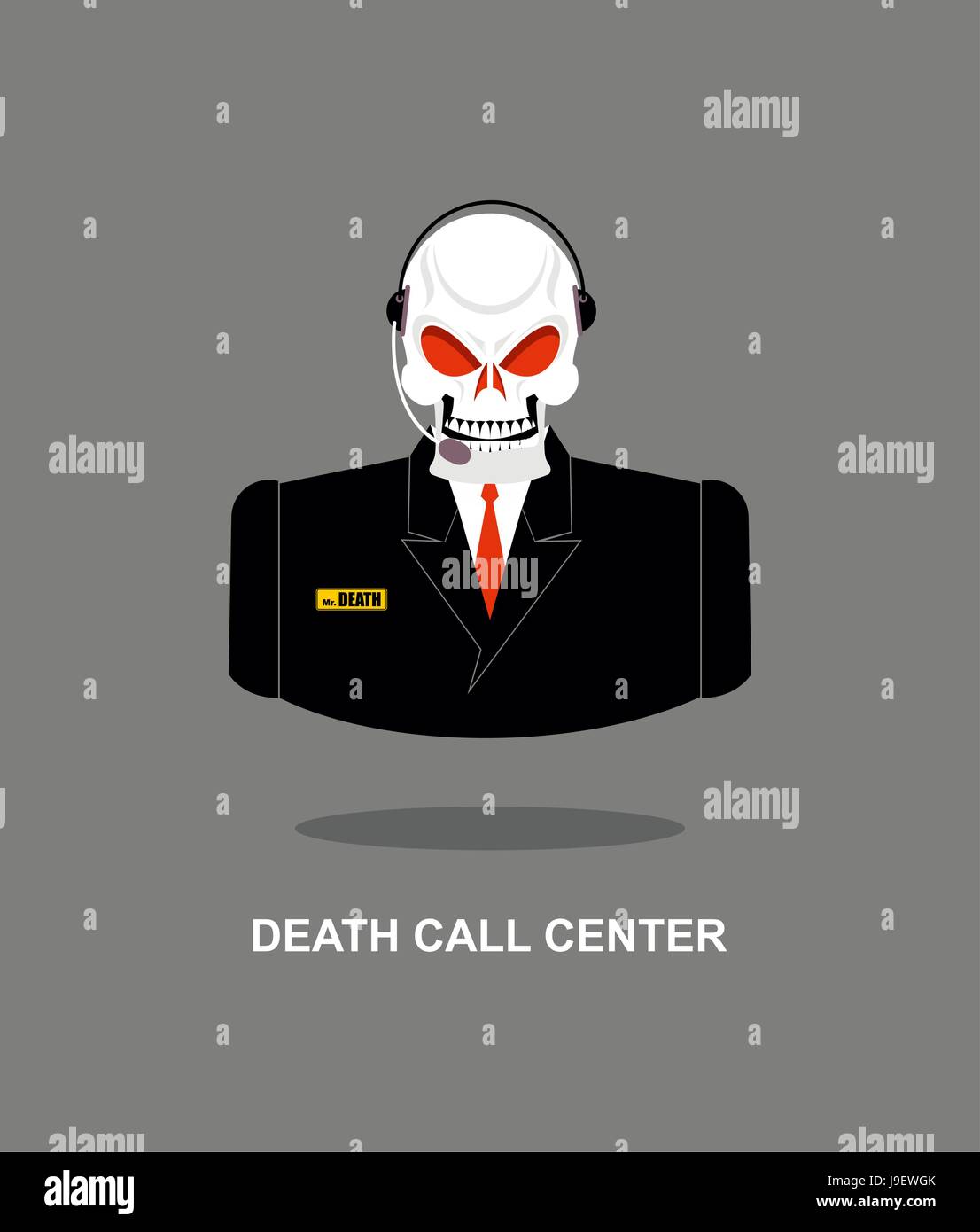 Death call center skull headset hi-res stock photography and images - Alamy