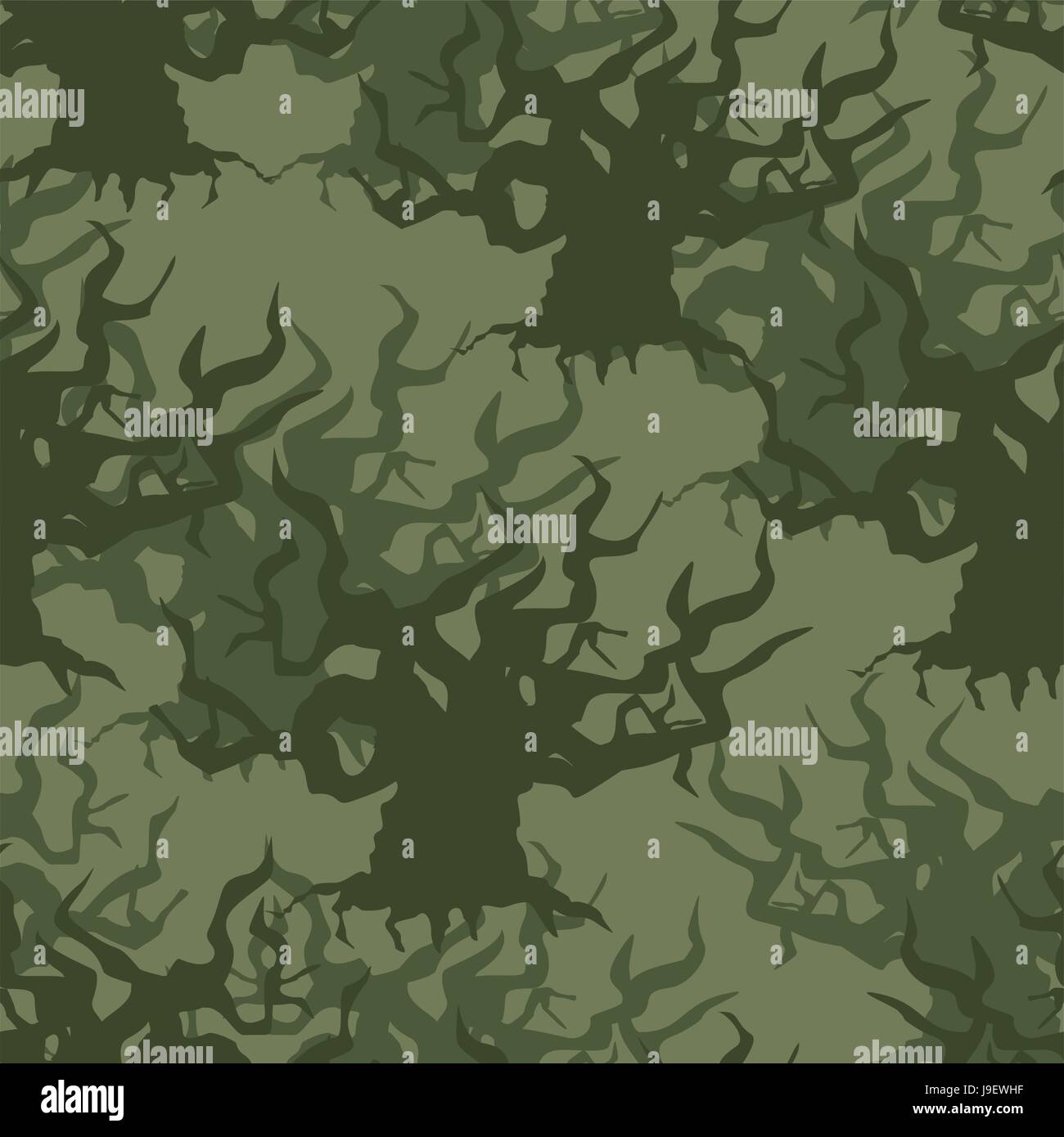 Military camouflage background of old trees. Protective seamless ...