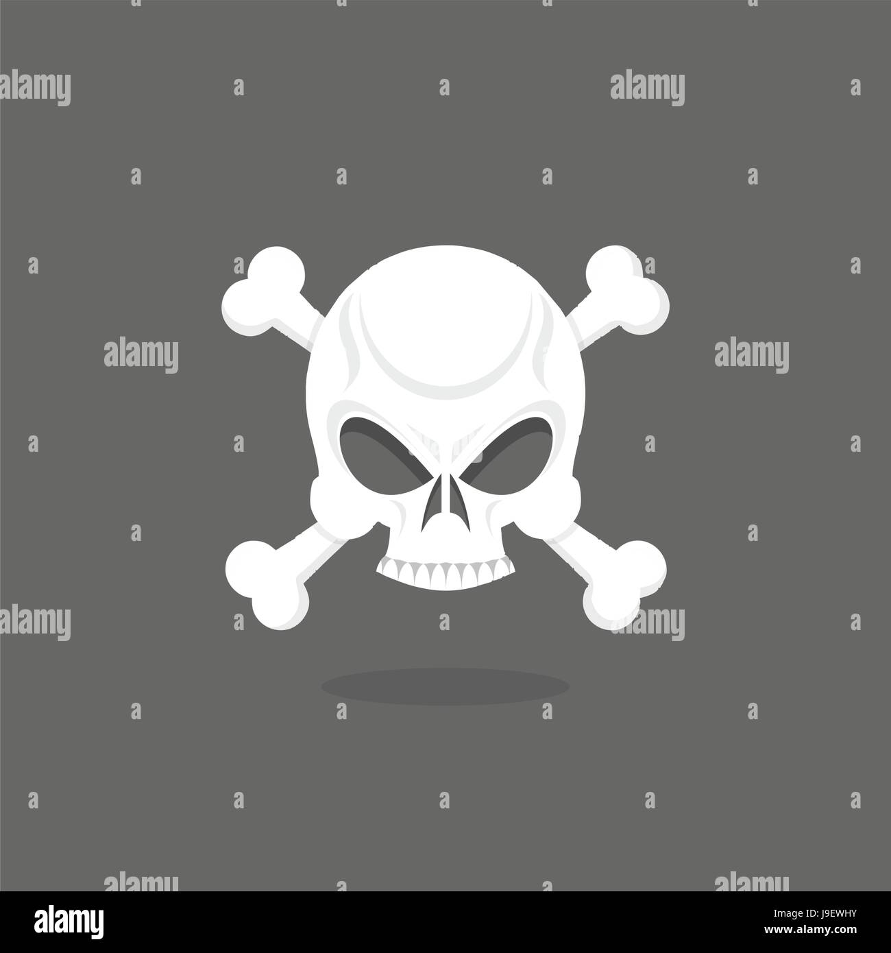 Skull crossbones pirate flag flying Stock Vector Images - Alamy