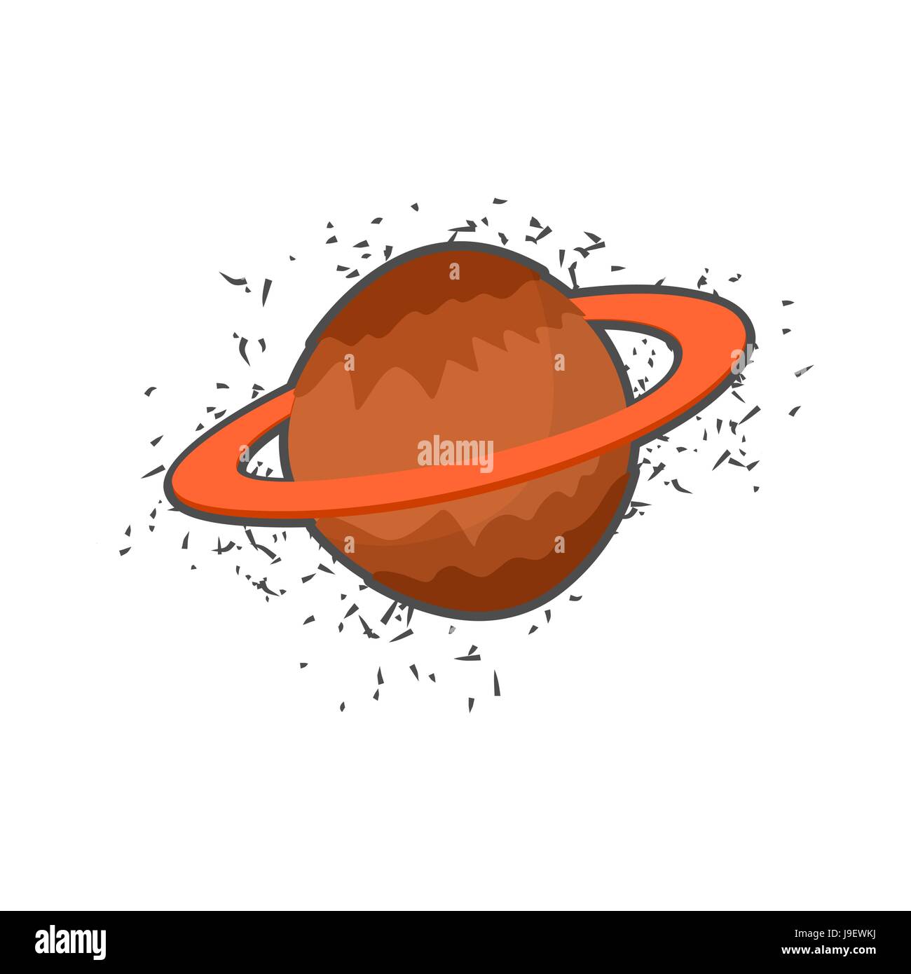 Saturn. Space planet. Rings of Saturn. Vector illustration Stock Vector ...