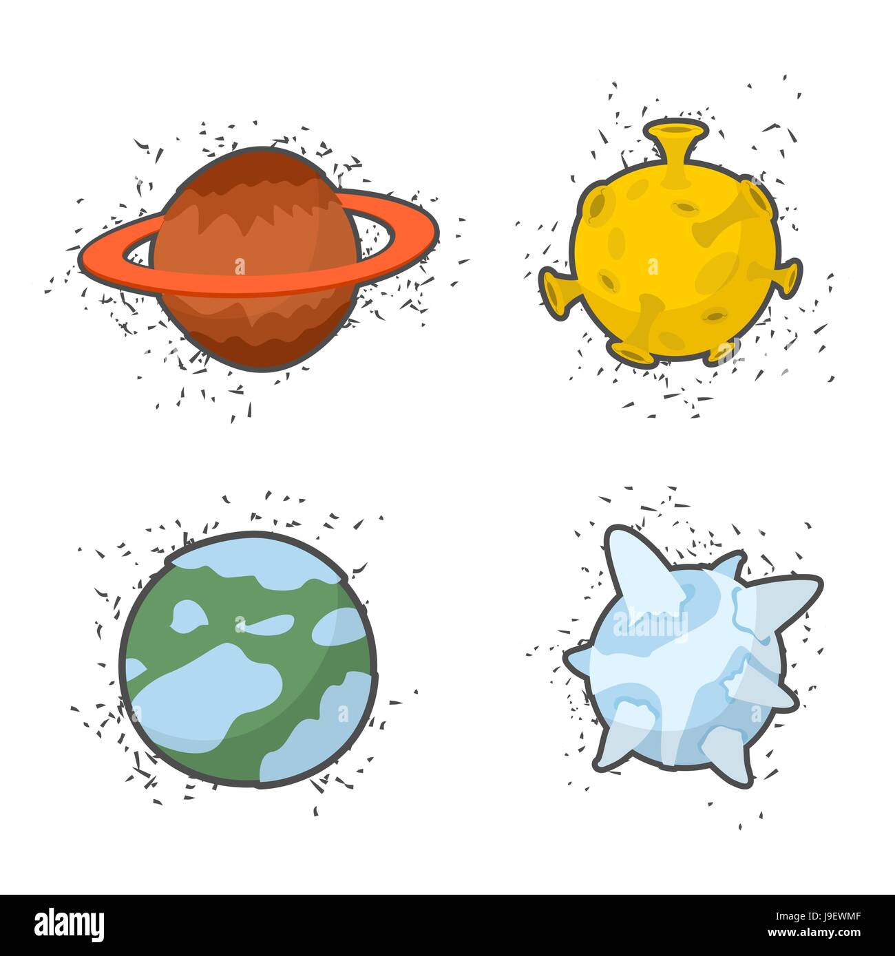 Earth and moon on mars Cut Out Stock Images & Pictures - Alamy