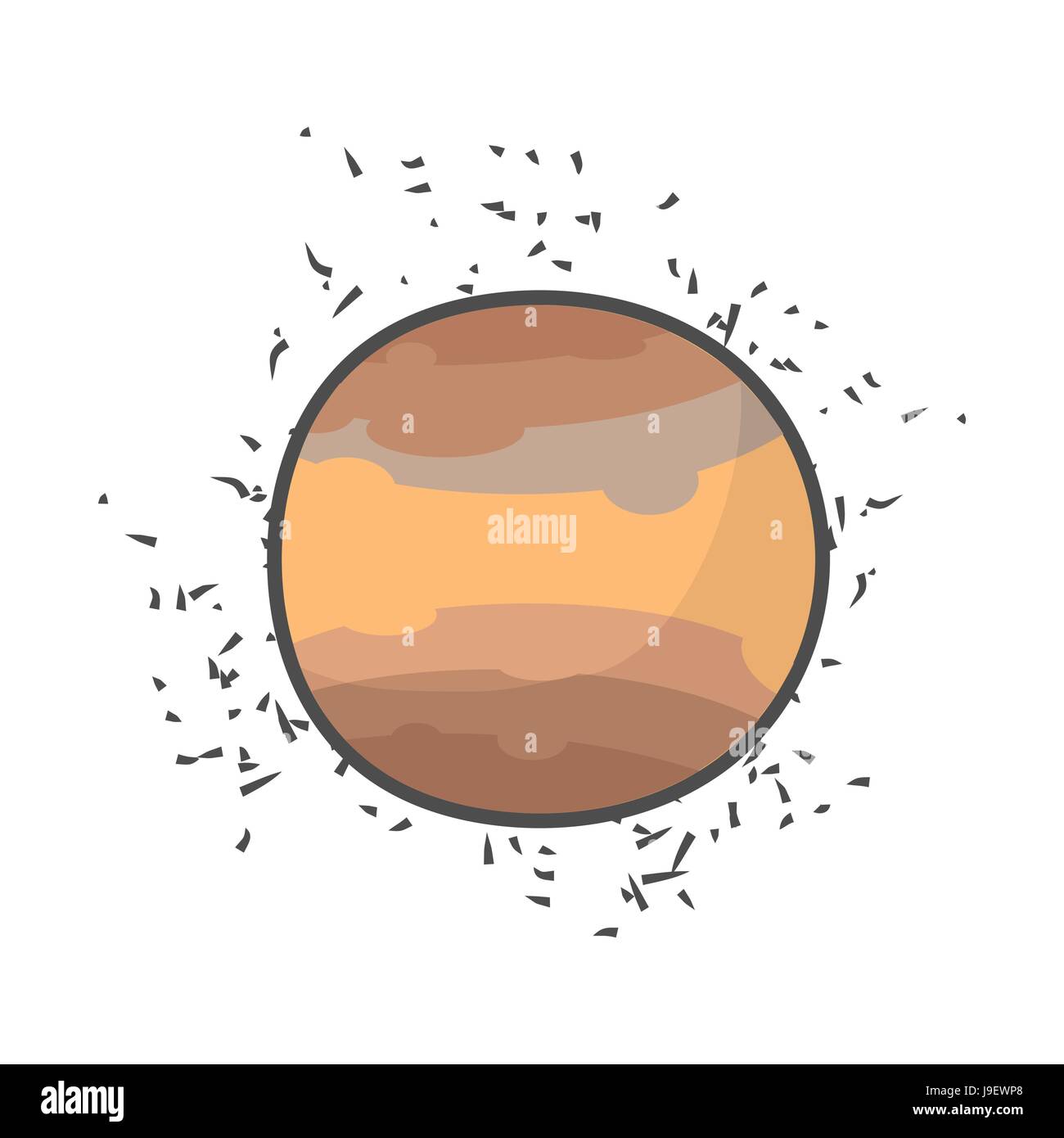 Planet Jupiter on a white background. Vector illustration Stock Vector ...