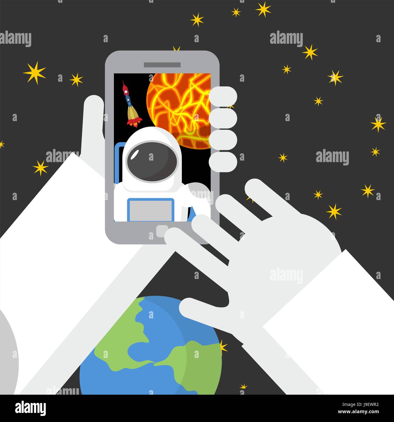 Space helmet photograph Stock Vector Images - Alamy
