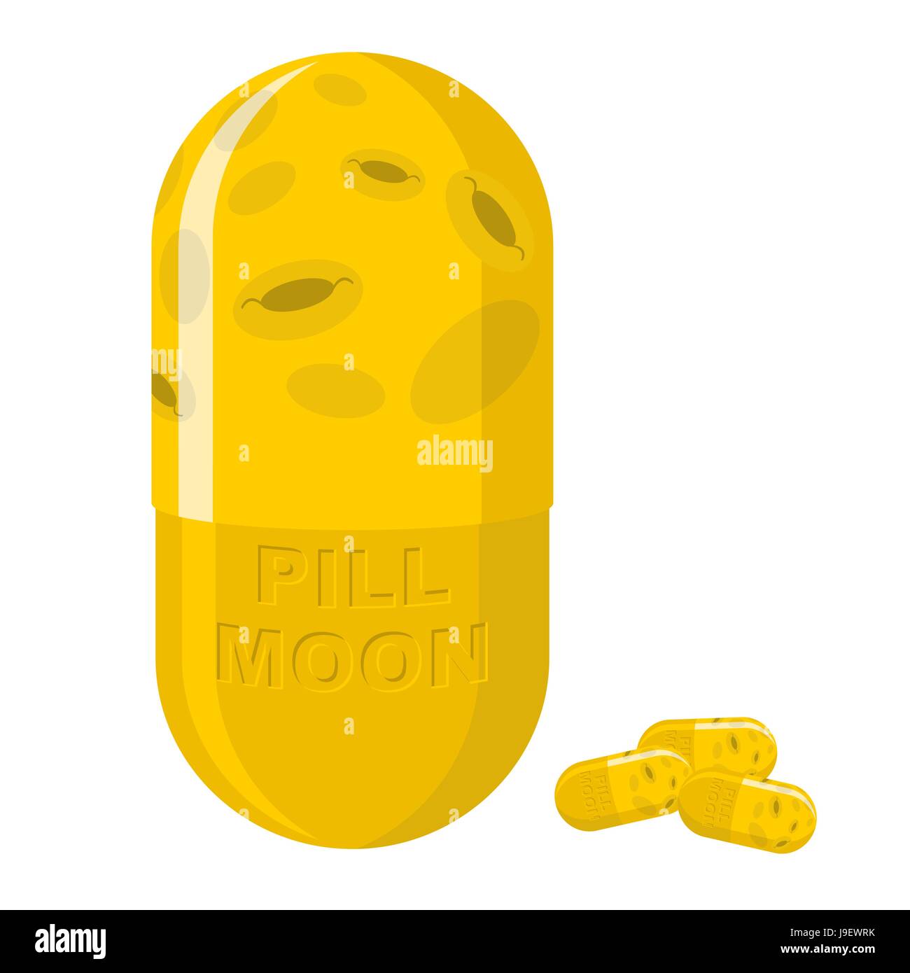 Yellow round tablet Stock Vector Images - Alamy