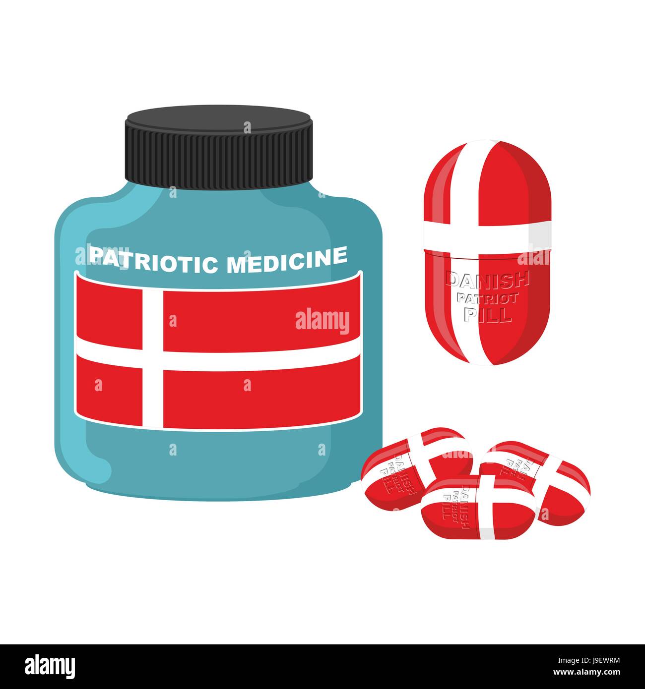 Danish flag medicine Stock Vector Images - Alamy