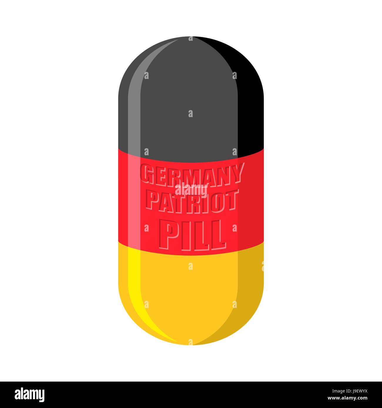 German patriotic pill. Germany Capsule flag. Vector illustration ...