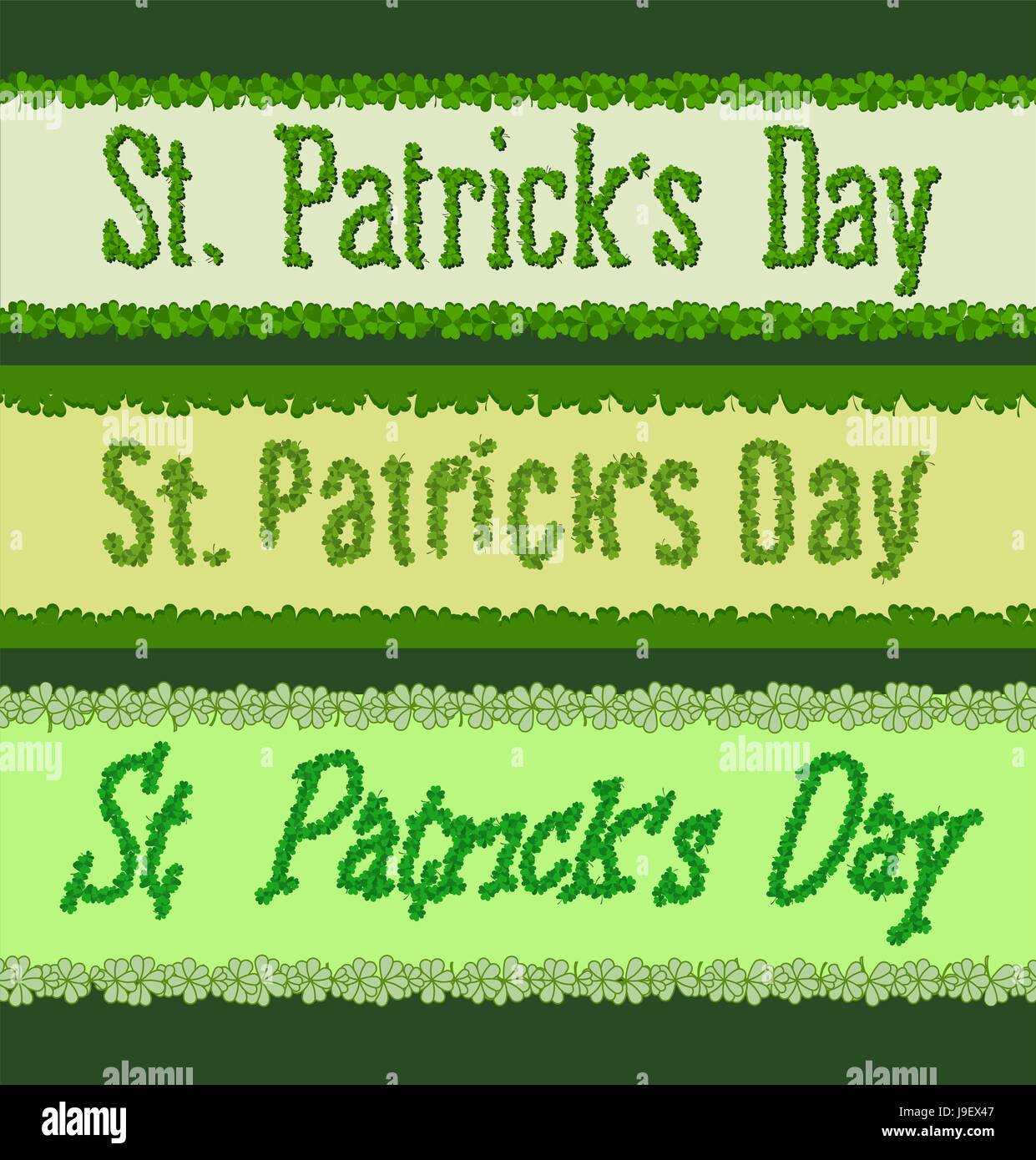 St Patricks day. Clover font Set Stock Vector Image & Art - Alamy