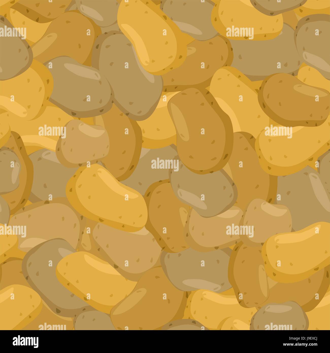 potato pattern. Seamless background with ripe potato Stock Vector Image ...