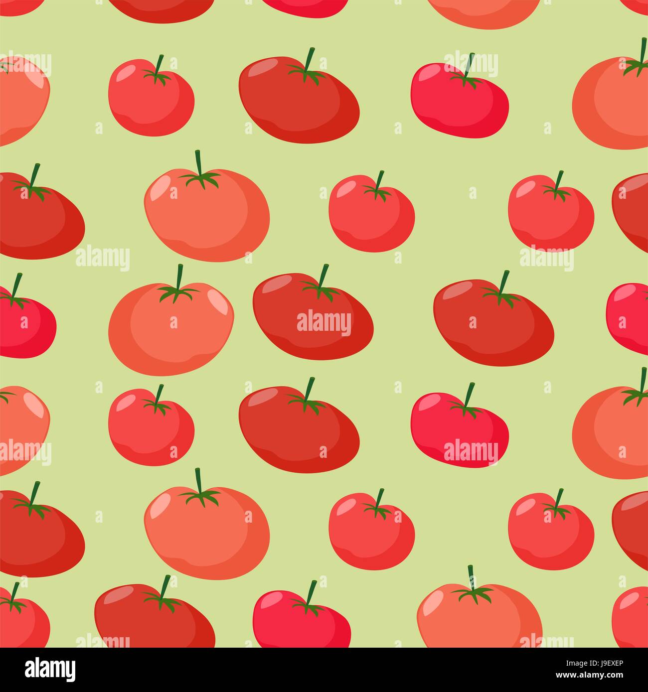 Background of red tomatoes. Vector seamless pattern of vegetables ...