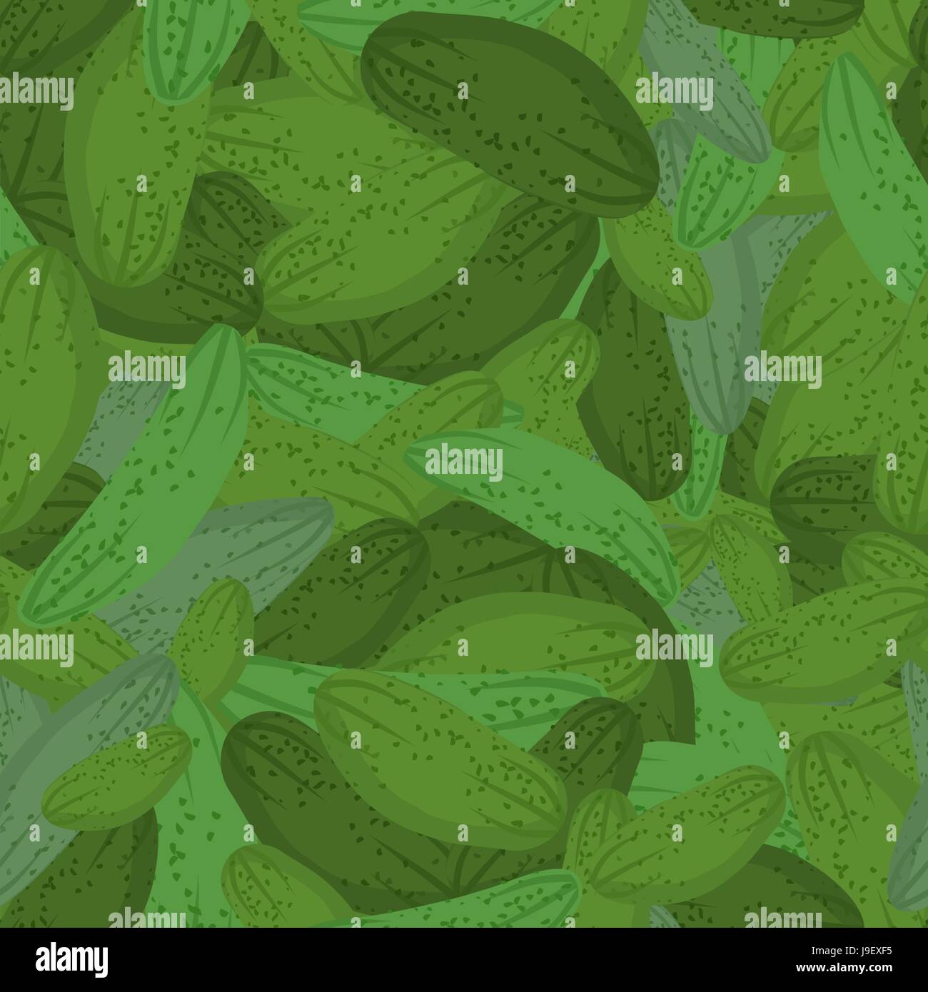 Cucumber pattern. Seamless background with green cucumber. Vector ...