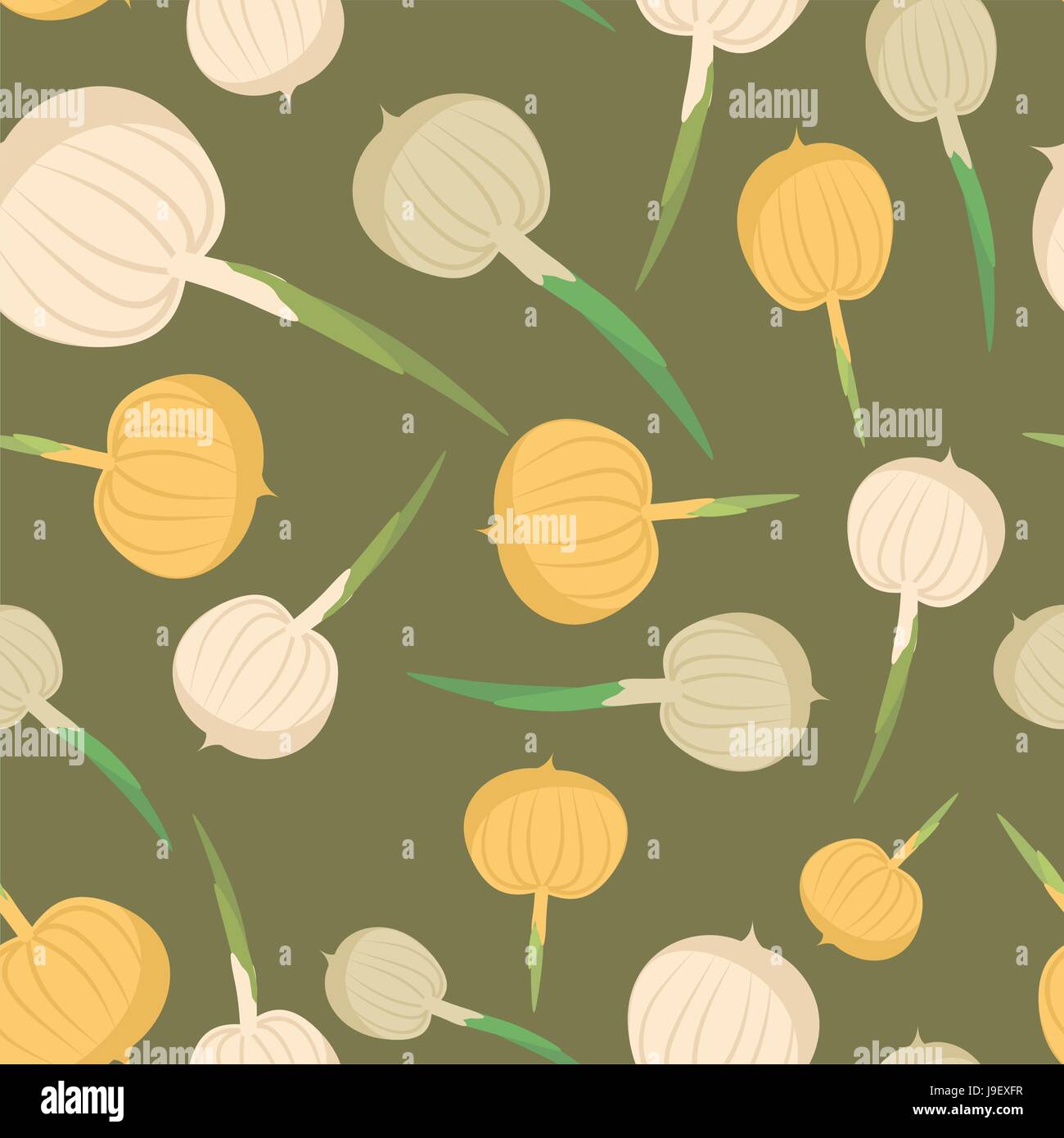 Onion seamless pattern. Vegetable onion background vector Stock Vector ...
