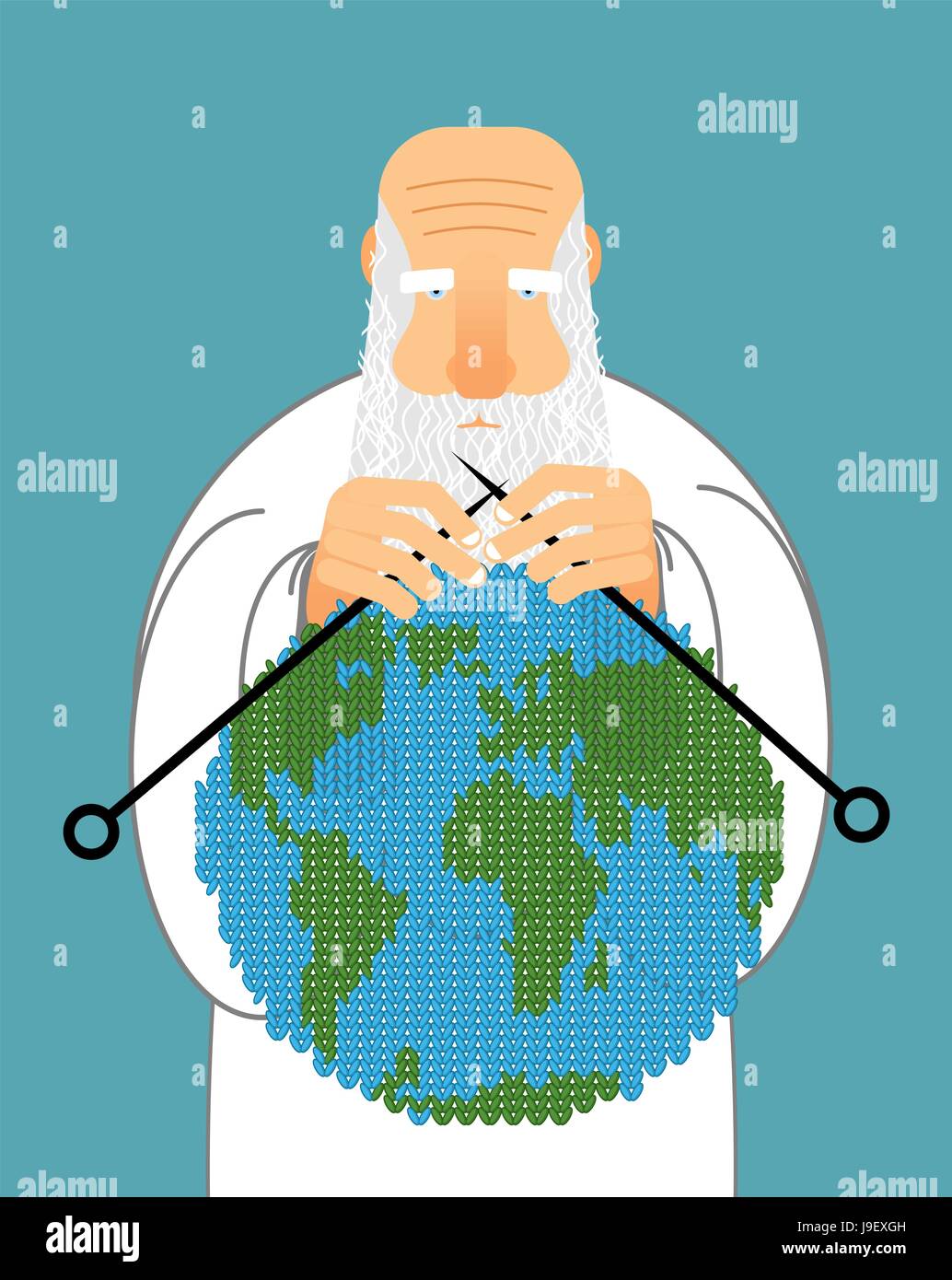 God creating the world Stock Vector Images - Alamy
