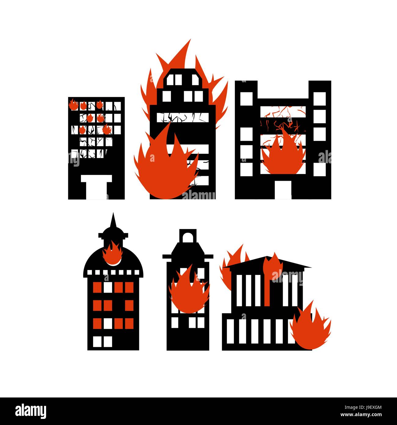 Incident blaze Stock Vector Images - Alamy
