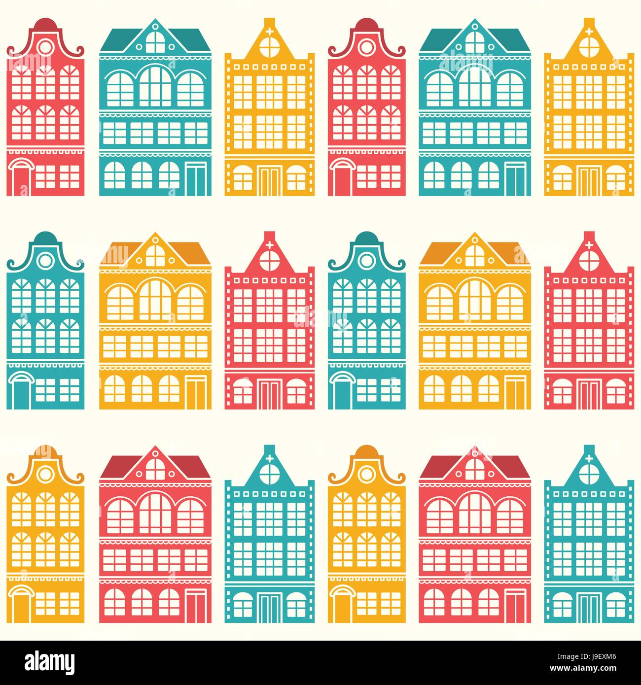 Seamless pattern modern city Stock Vector Images - Alamy