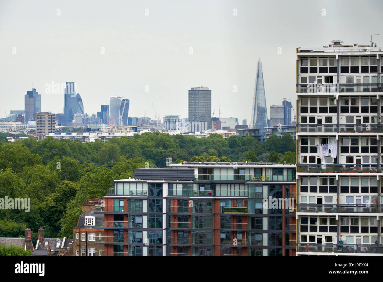 A view of the London skyline taken from Battersea. By Mark Higham Stock ...
