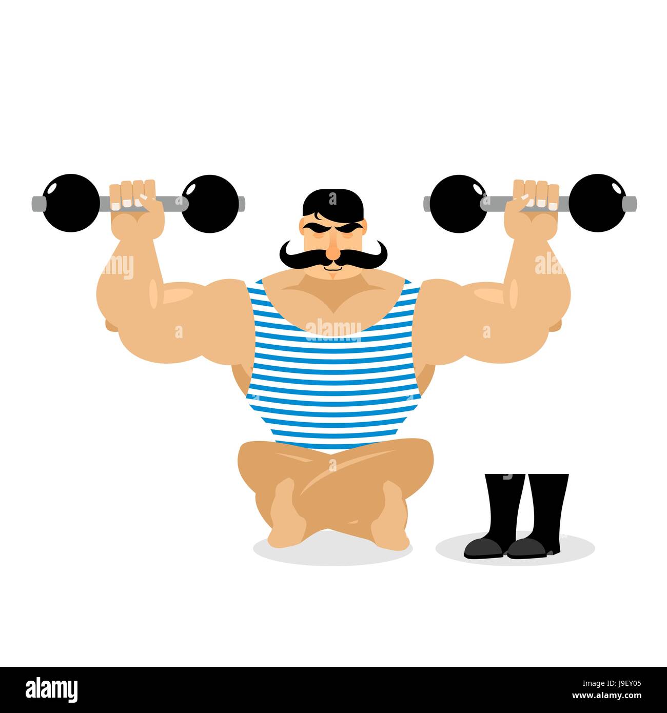 Retro sportsman meditating. Vintage yoga. Ancient bodybuilder with ...