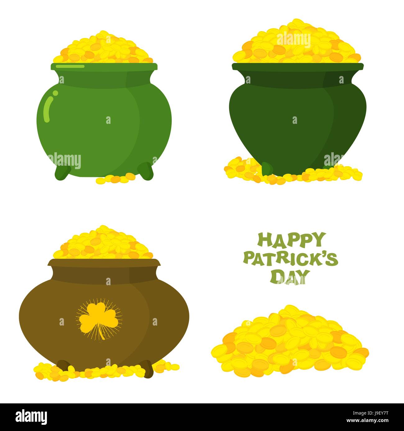 Pot of gold. Pot of leprechaun. Treasures of mythical irlanskogo dwarf ...