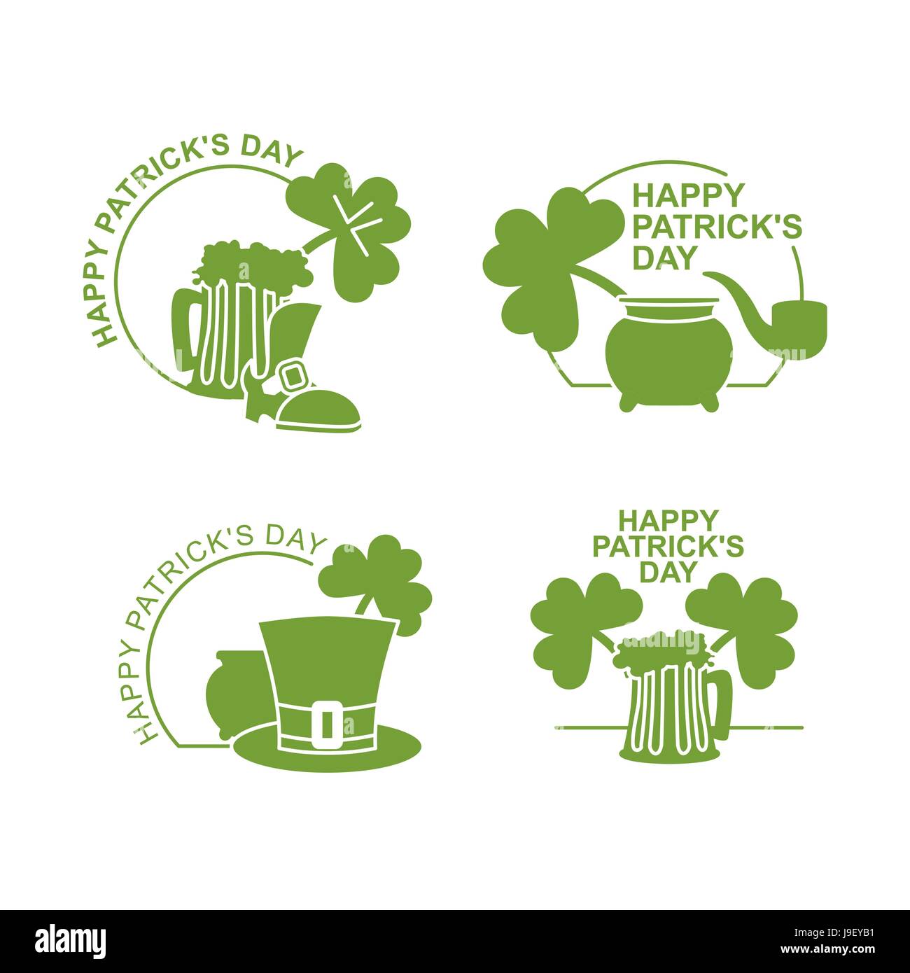 Shamrock st patricks day emblem symbol plant shamrock hi-res stock ...