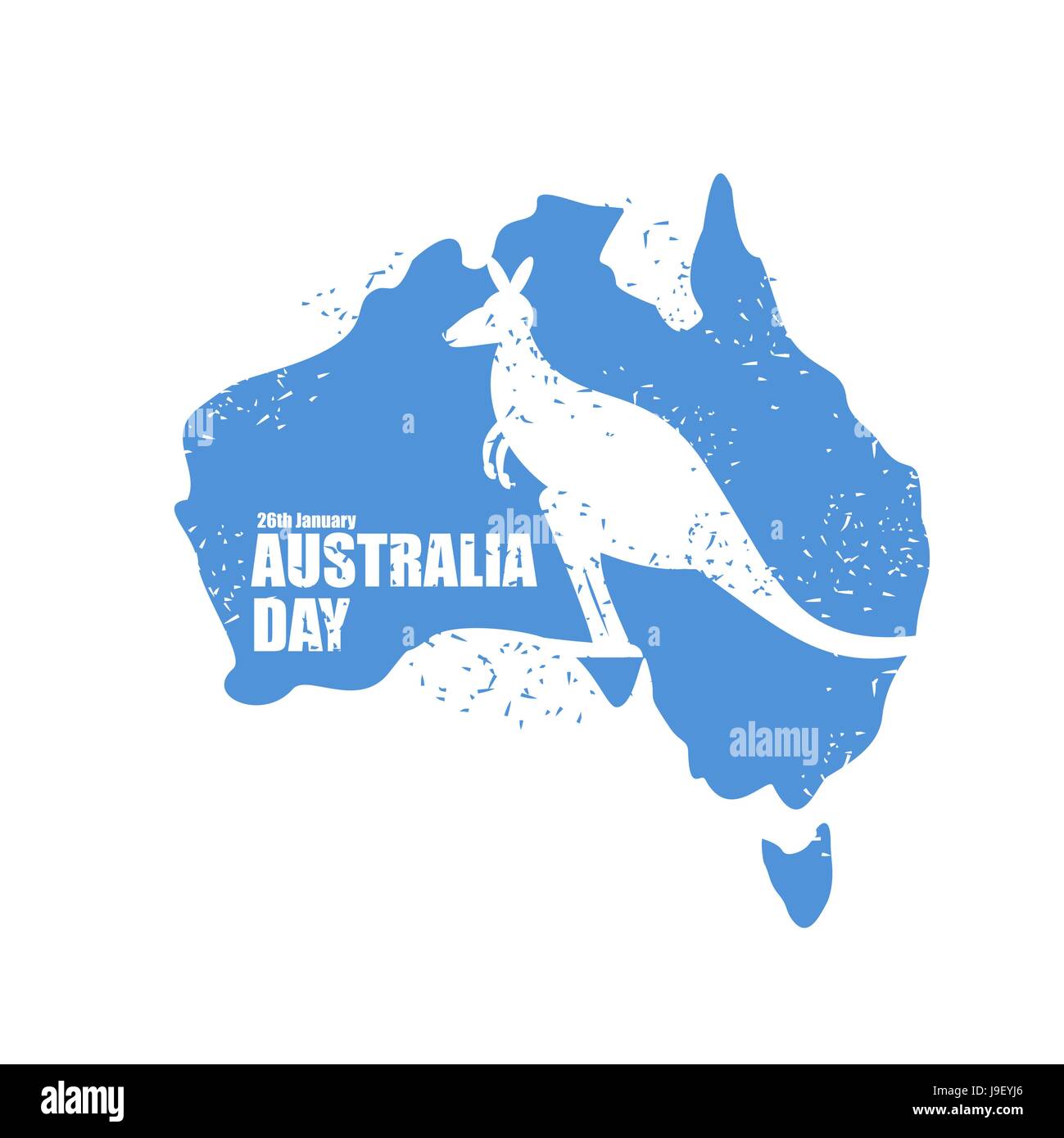 Australia day. National Patriotic holiday in Australia. Map of ...