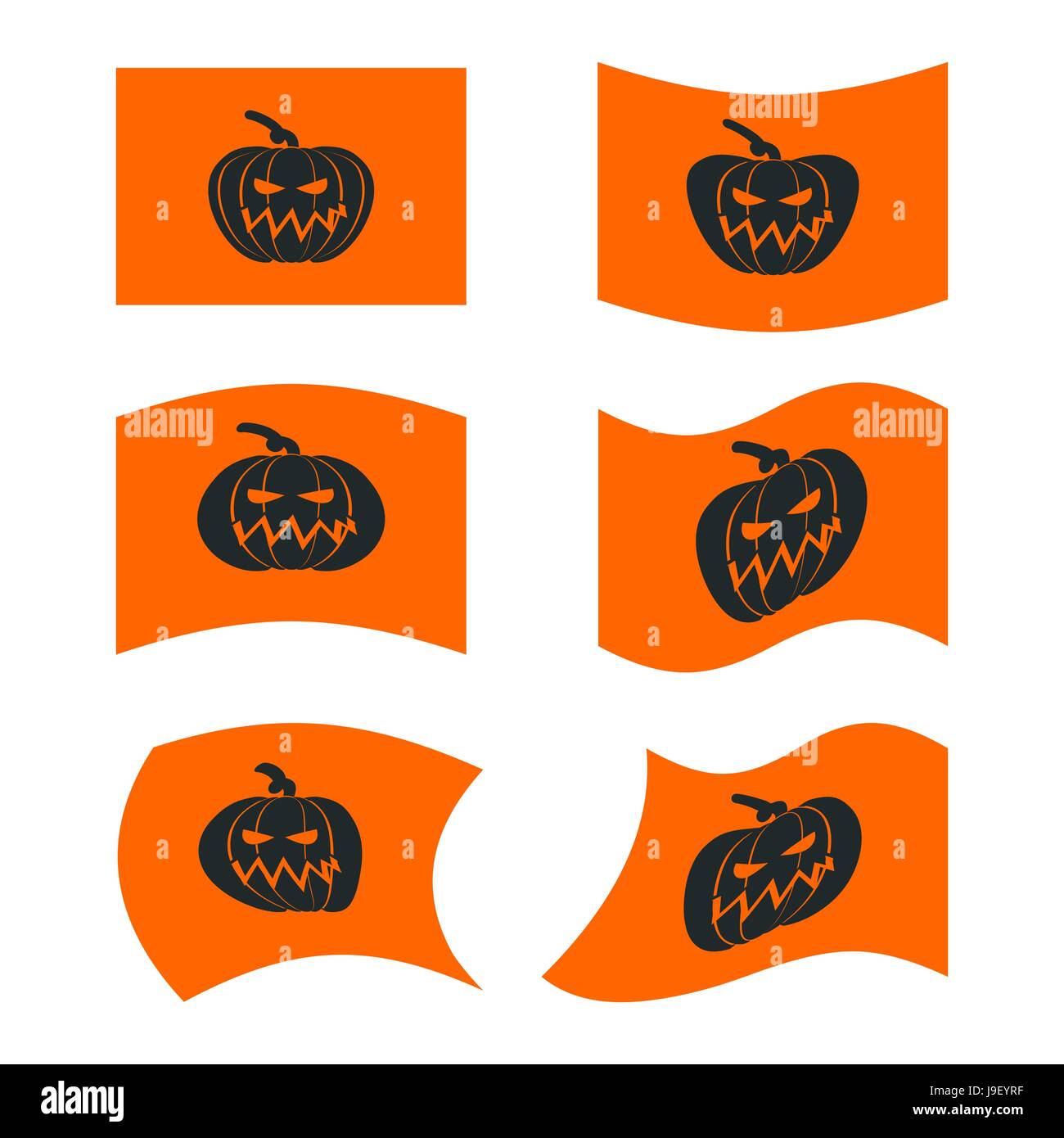 Flag Halloween. Sign set for terrible holiday. Traditional festive ...