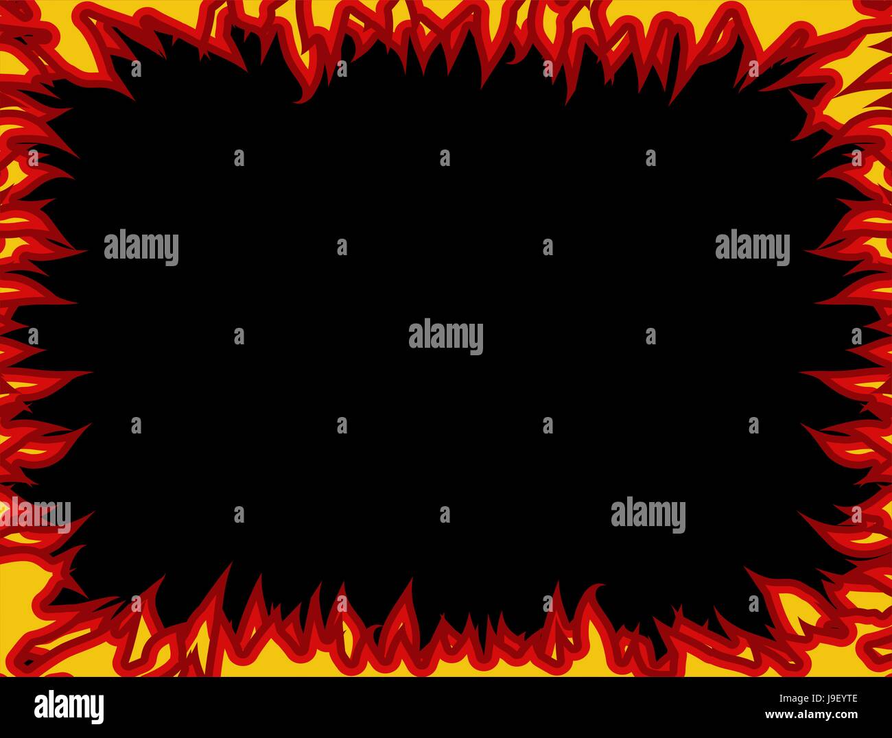 Fire frame. Flames on edges. Flame background Stock Vector Image & Art ...
