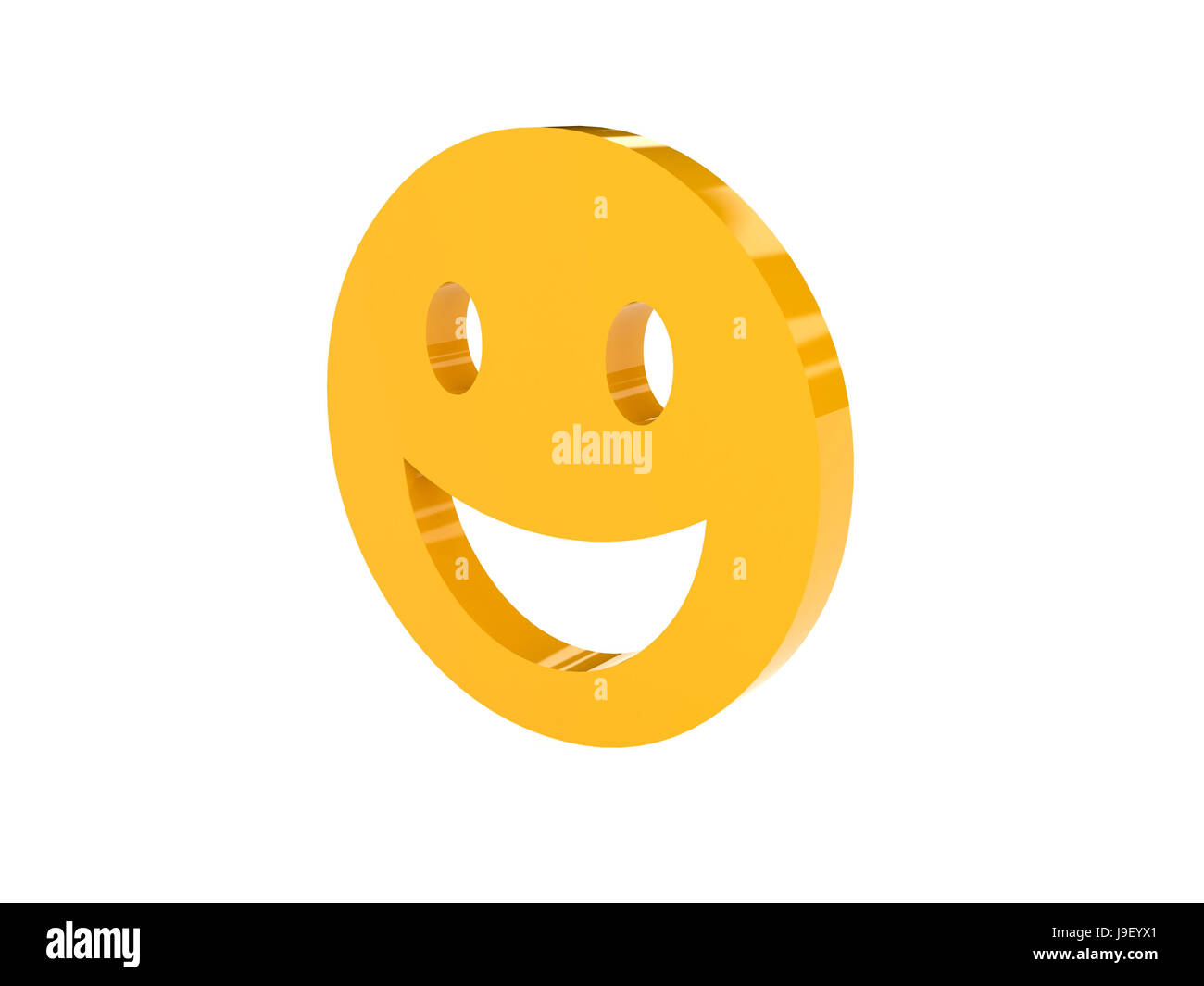 Laugh face icon over white background. Concept 3D illustration Stock ...