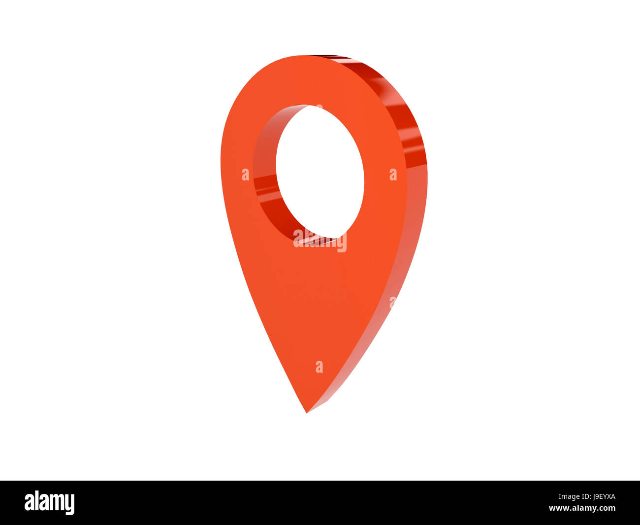 Point location icon over white background. Concept 3D illustration ...