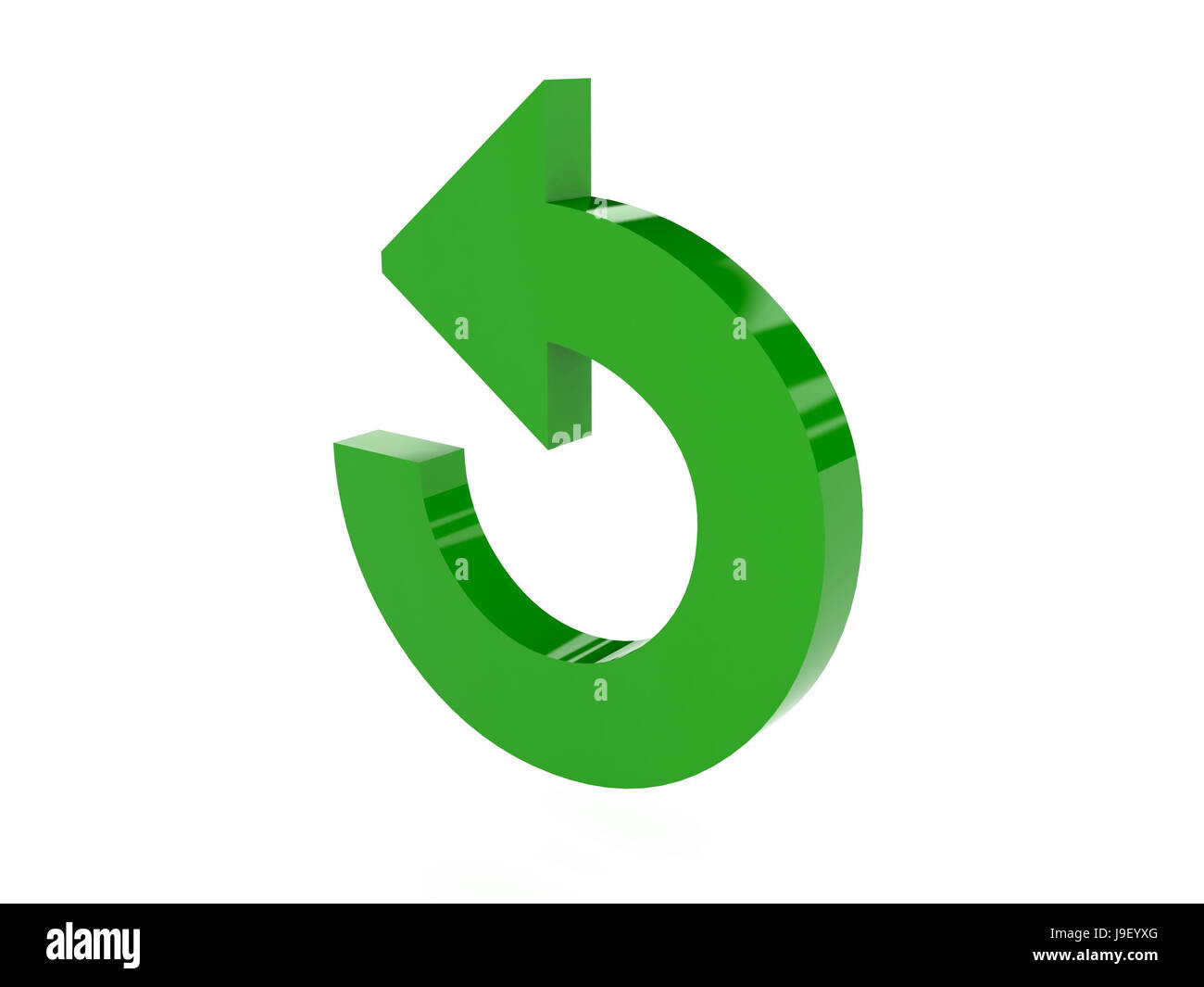 Refresh icon over white background. Concept 3D illustration Stock Photo ...