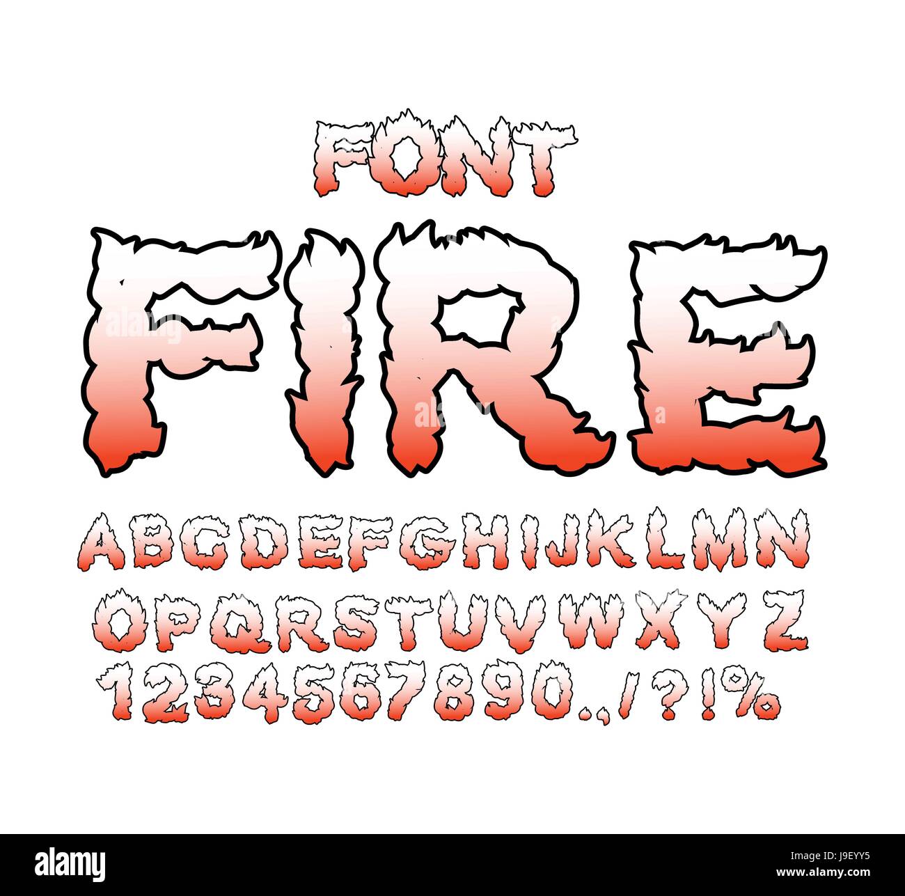 Fire Font Flame Abc Fiery Letters Burning Alphabet Hot Typography