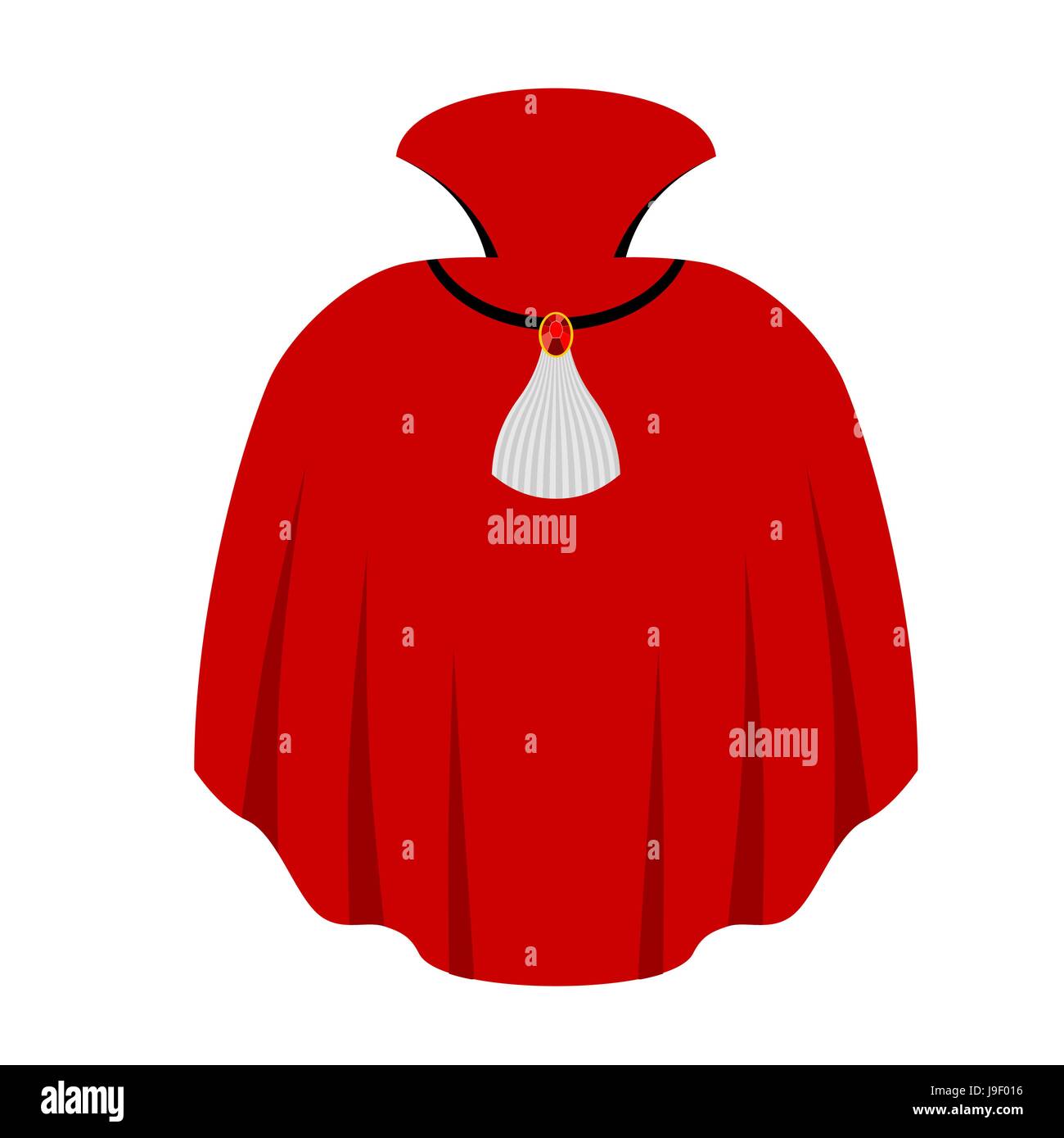 Red cape Dracula isolated. mantle Vampire white background. Mythical ...