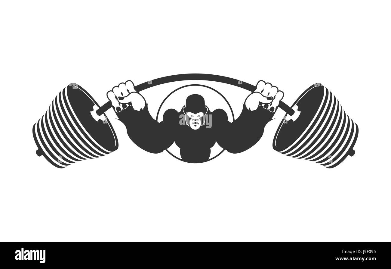Bodybuilder logo Black and White Stock Photos & Images - Alamy