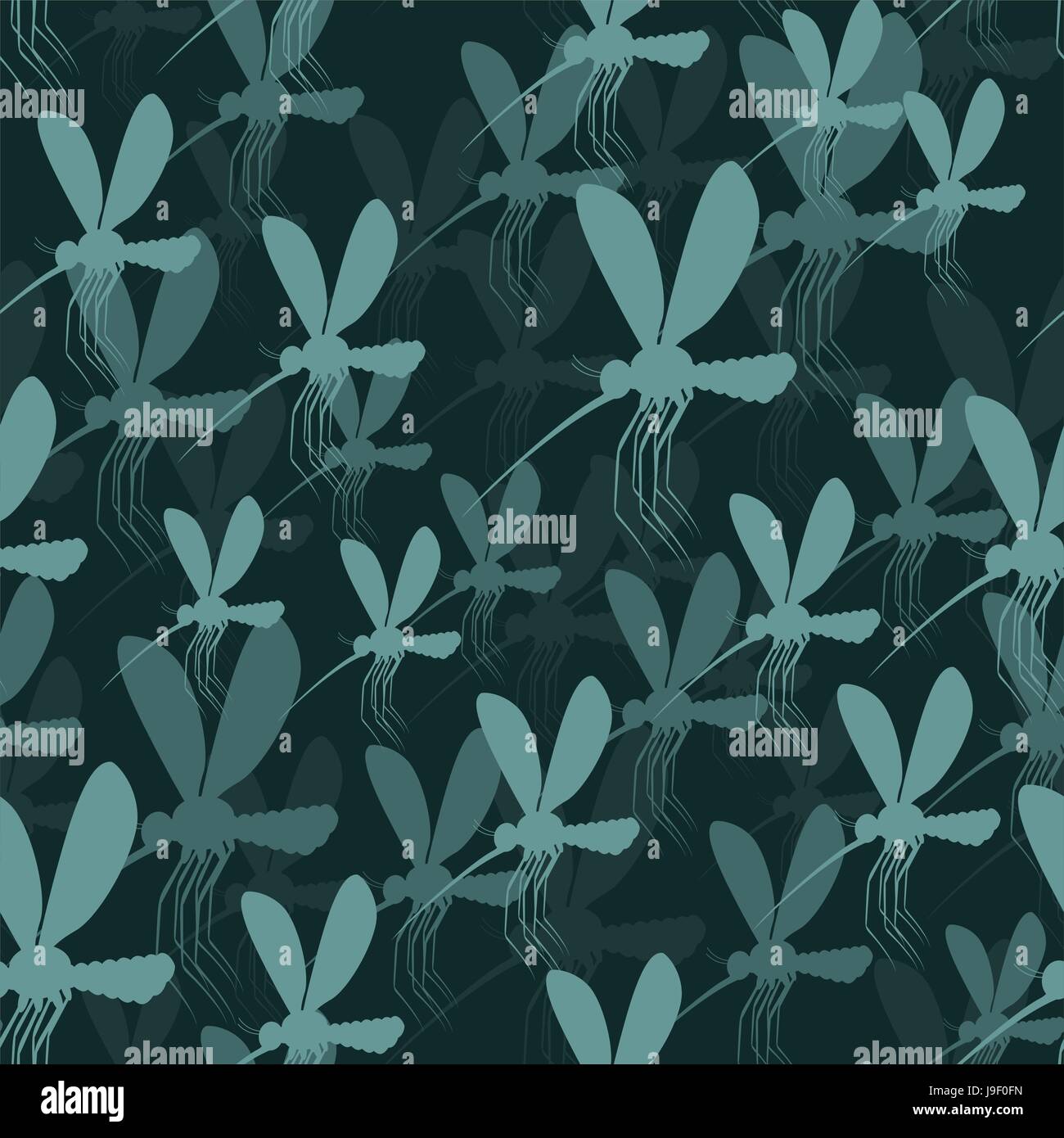 Mosquitoes seamless pattern. 3D background of mosquitoes. Malaria ...