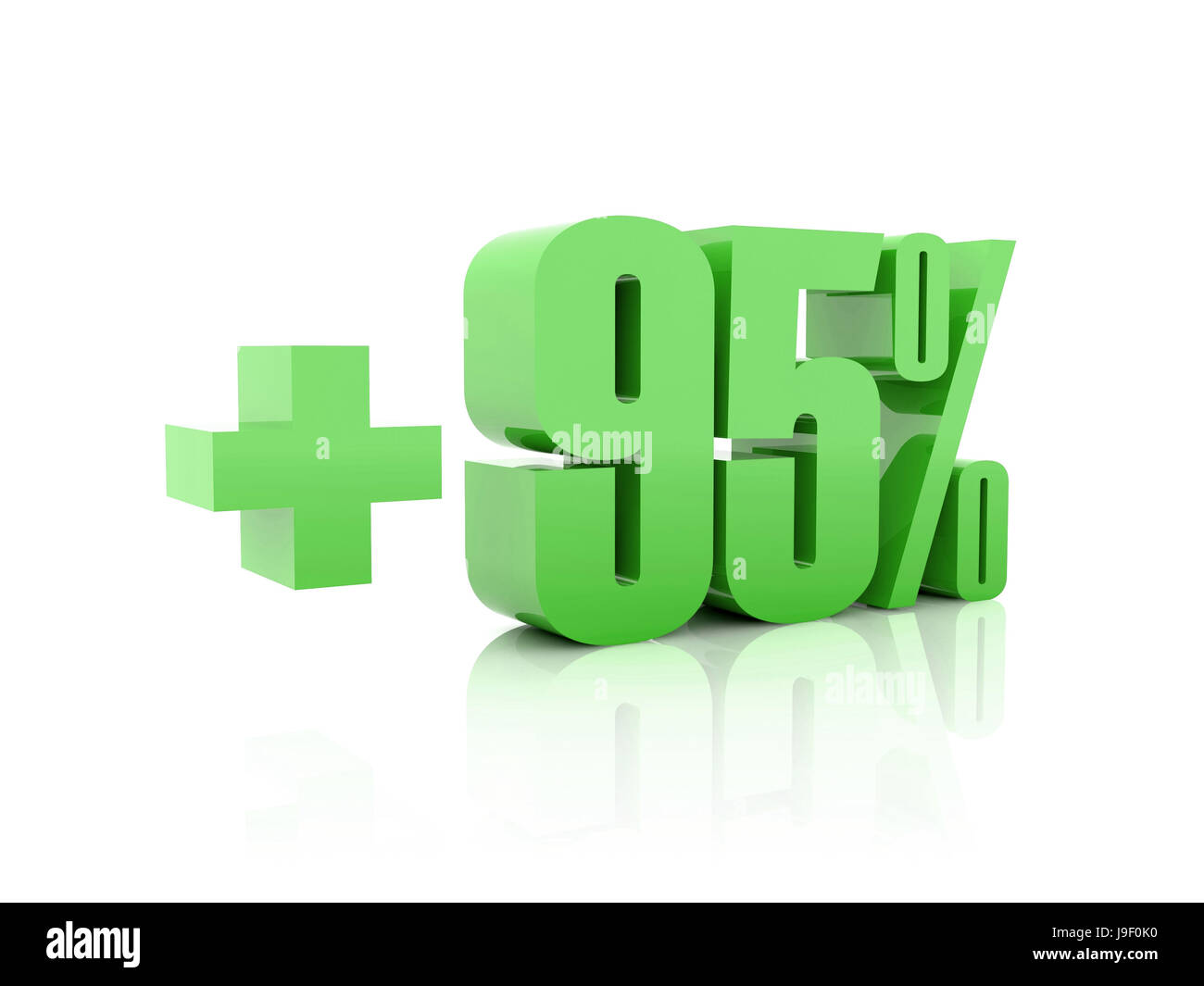Plus 95 percent. Concept 3D illustration Stock Photo - Alamy