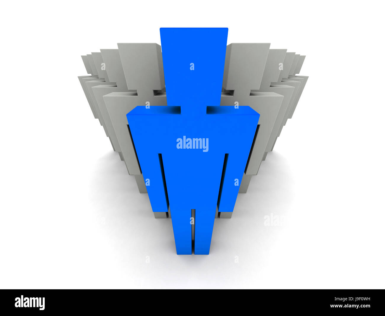 3d blue team group boss leader team Cut Out Stock Images & Pictures - Alamy