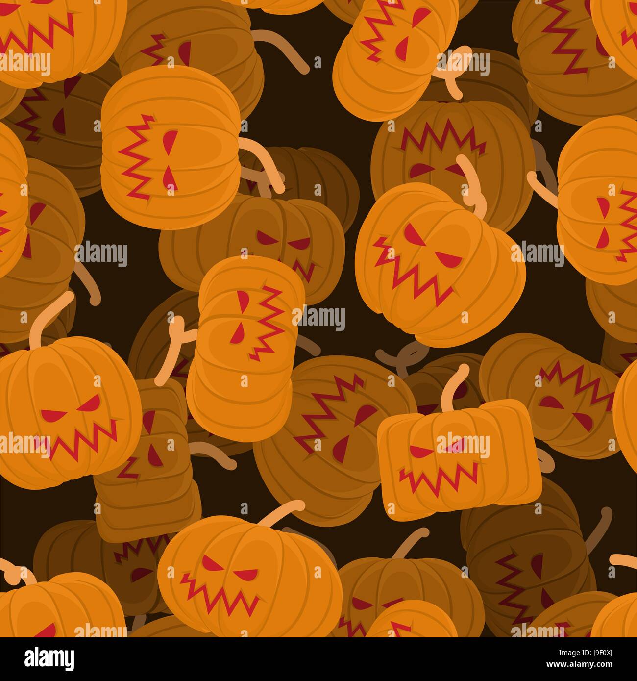 Pumpkin seamless pattern 3D. Halloween background. Scary vegetable ...