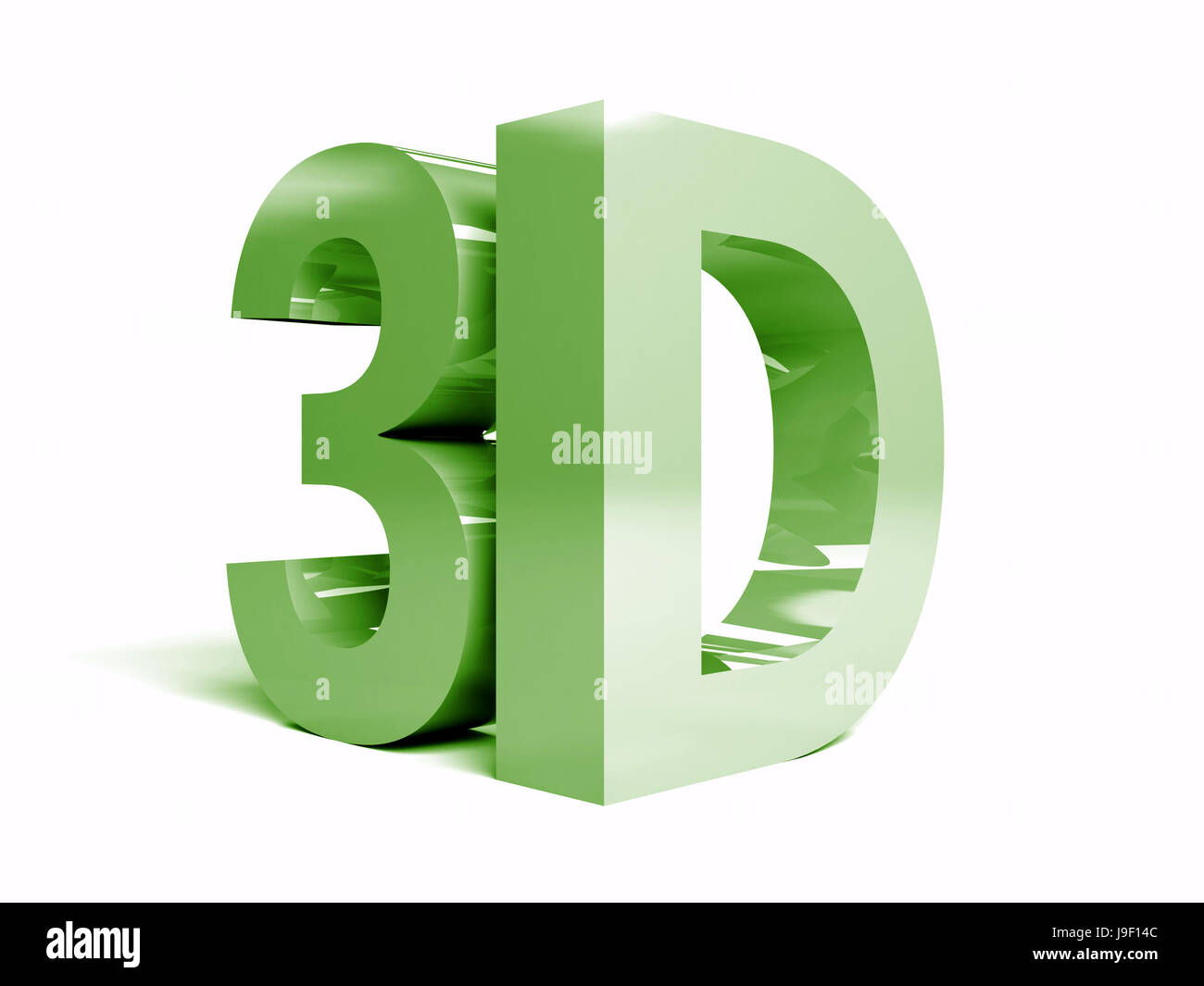 Word 3D on white background. Concept 3D illustration Stock Photo - Alamy