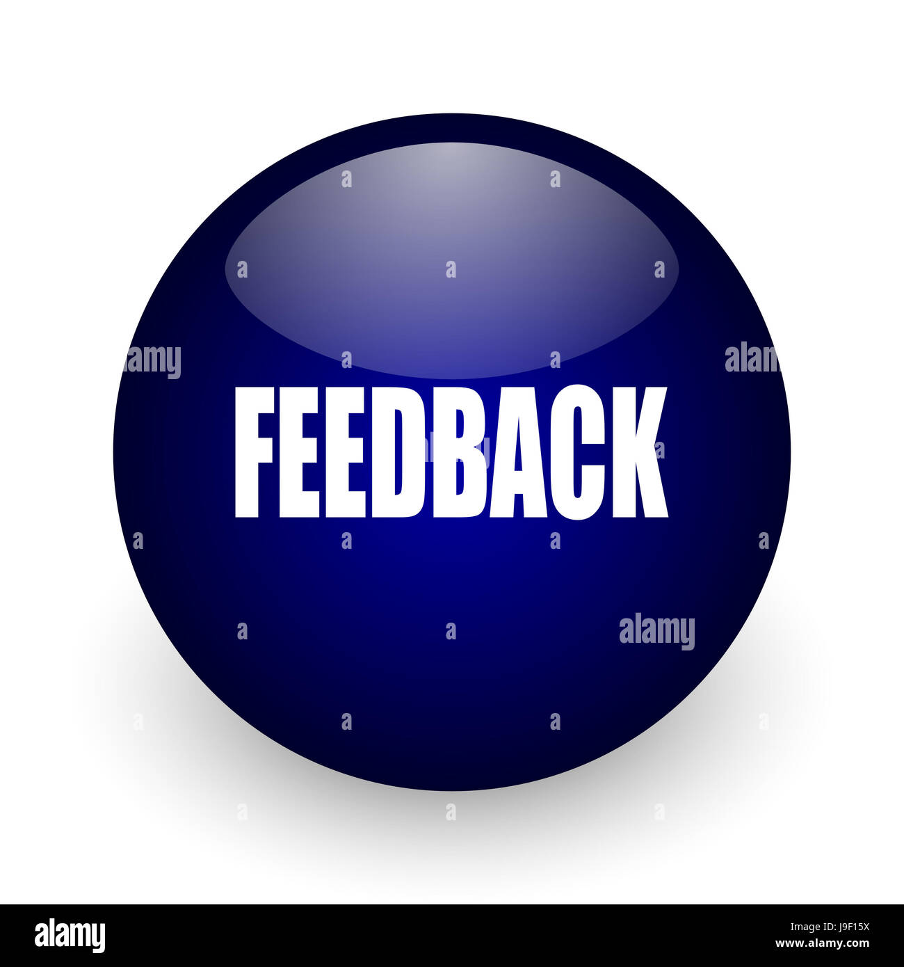 Feedback blue glossy round hi-res stock photography and images - Alamy