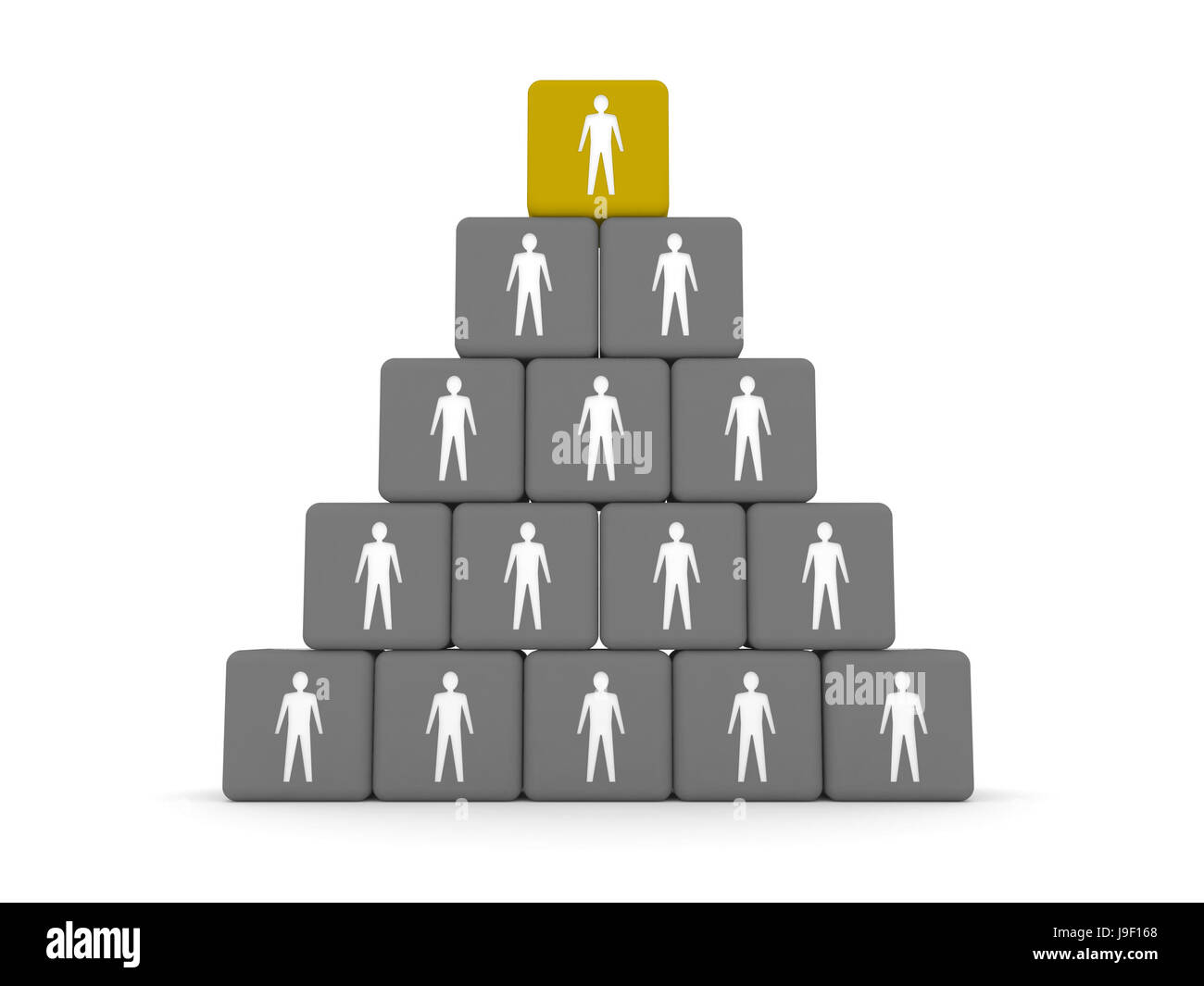 Leader at top of pyramid Cut Out Stock Images & Pictures - Alamy