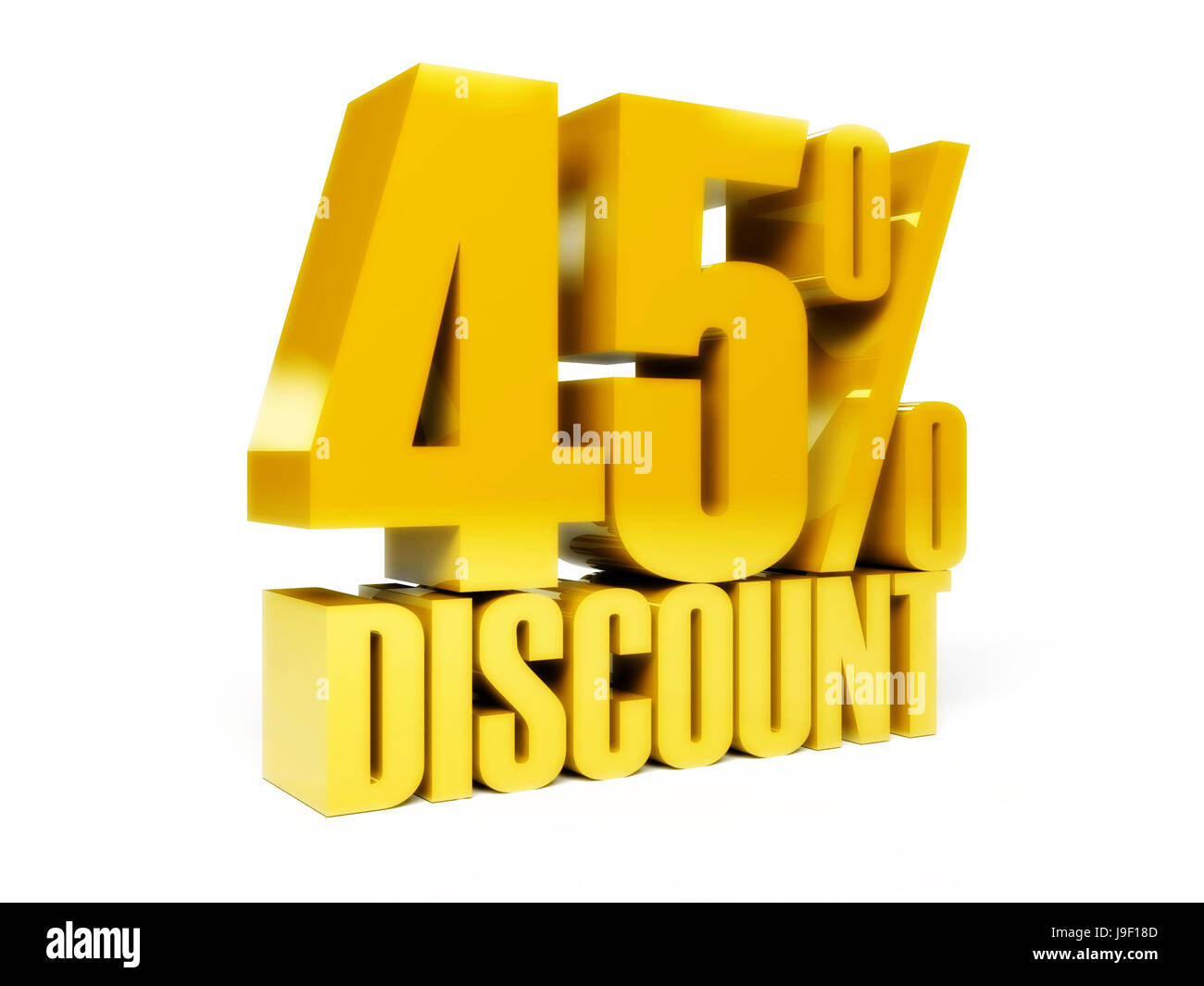 3d number 45 gold hi-res stock photography and images - Alamy